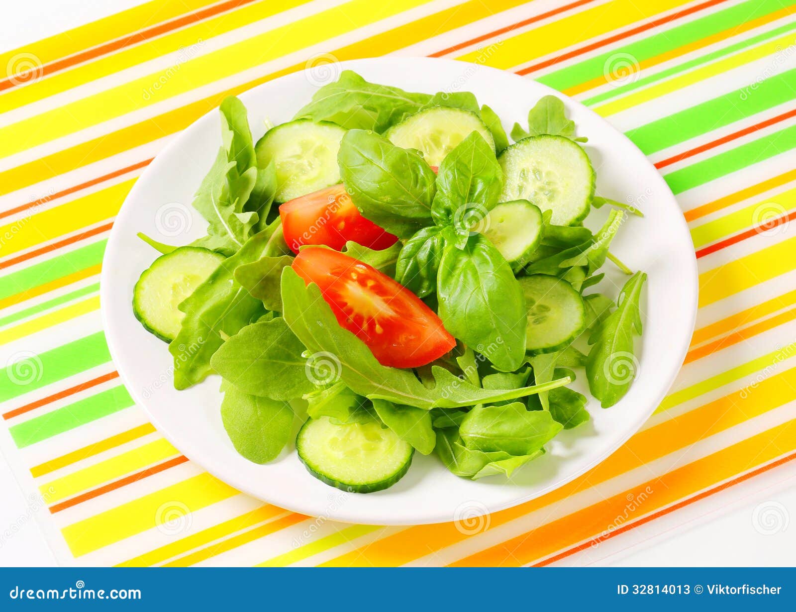 Rocket and cucumber salad stock image. Image of fresh - 32814013
