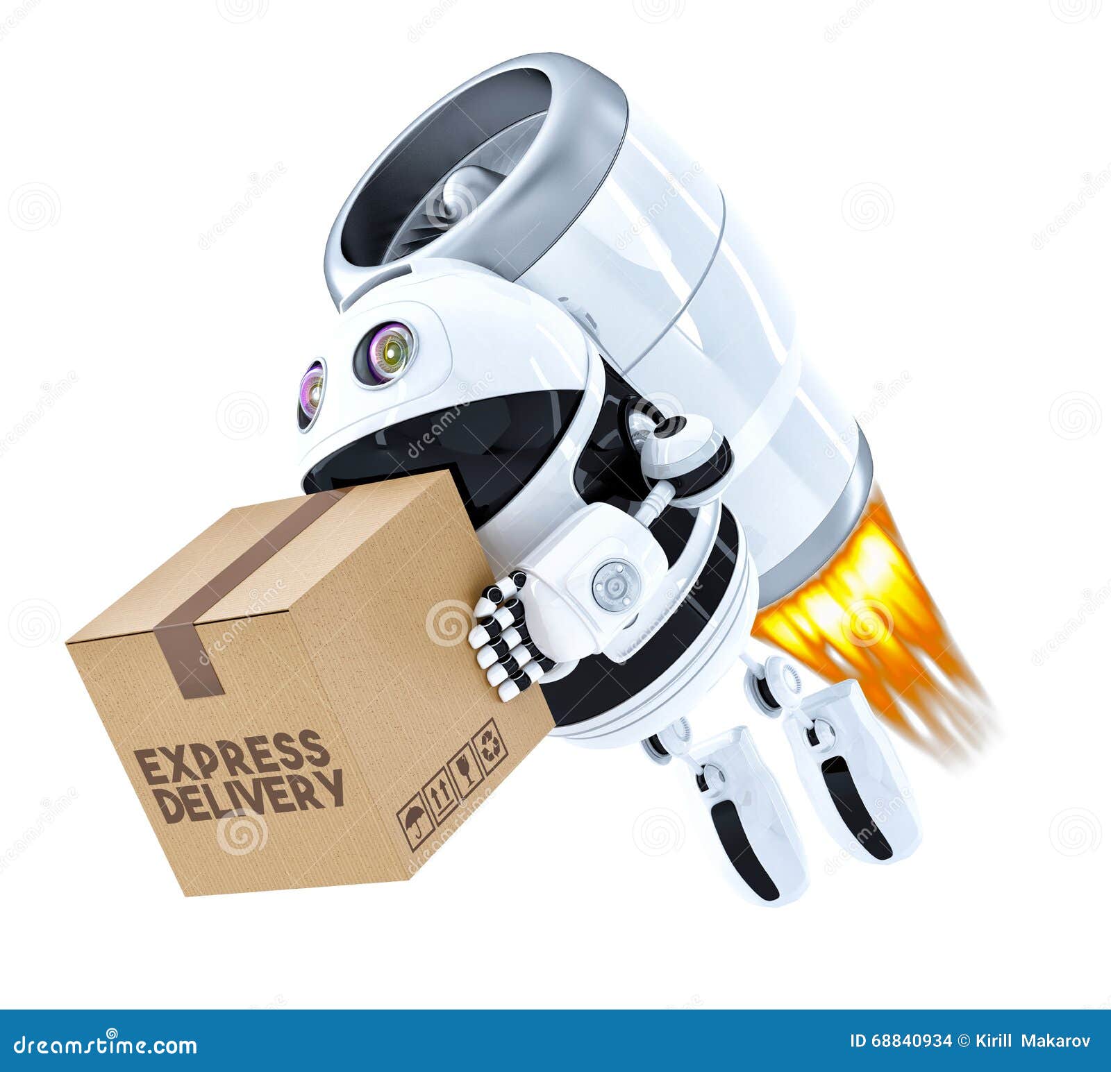 Robot Mailman E-mail Campaigns Vector Illustration | CartoonDealer.com ...