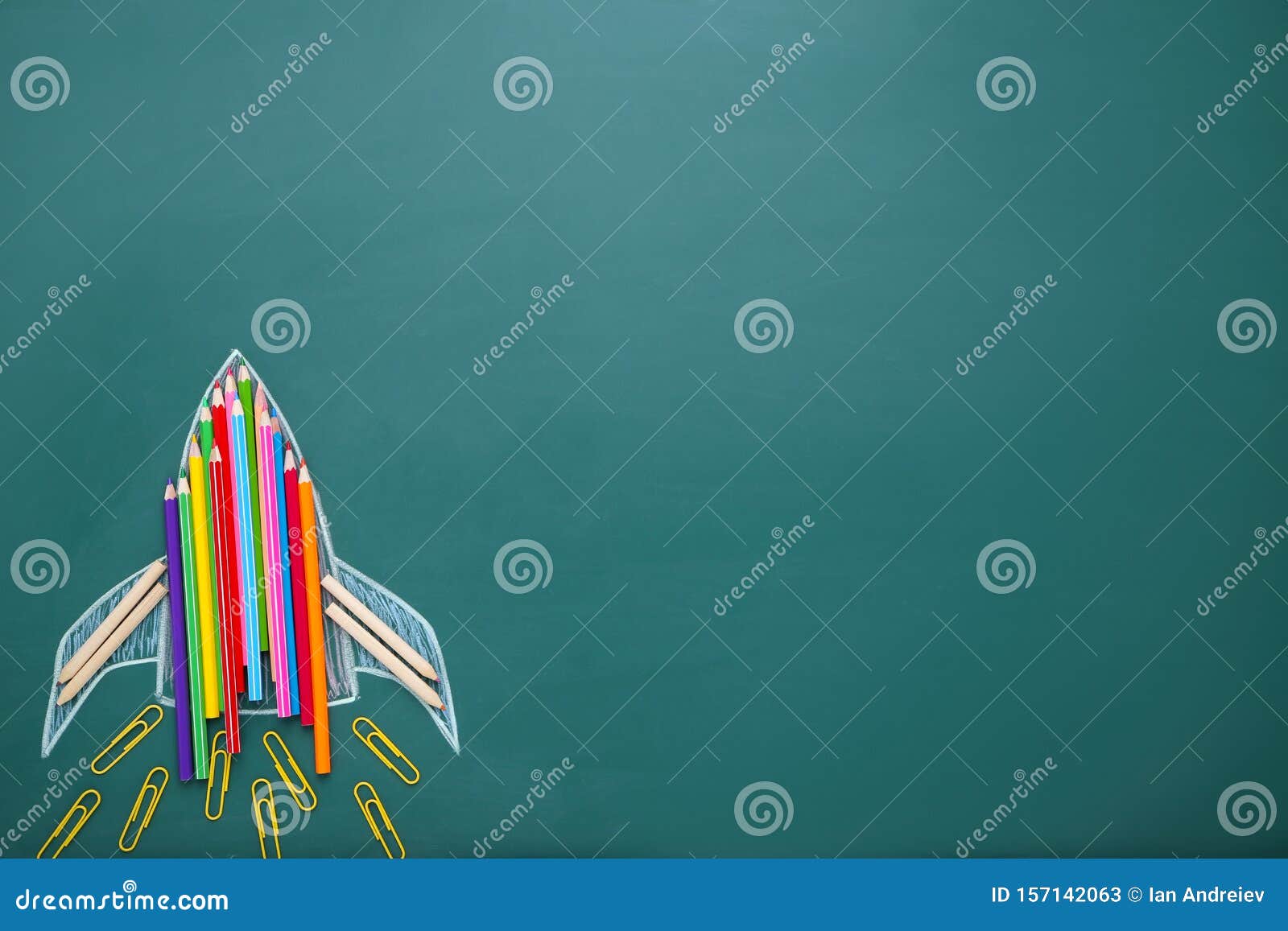 Rocket Drawing on Chalkboard Stock Image - Image of idea, pencil: 157142063