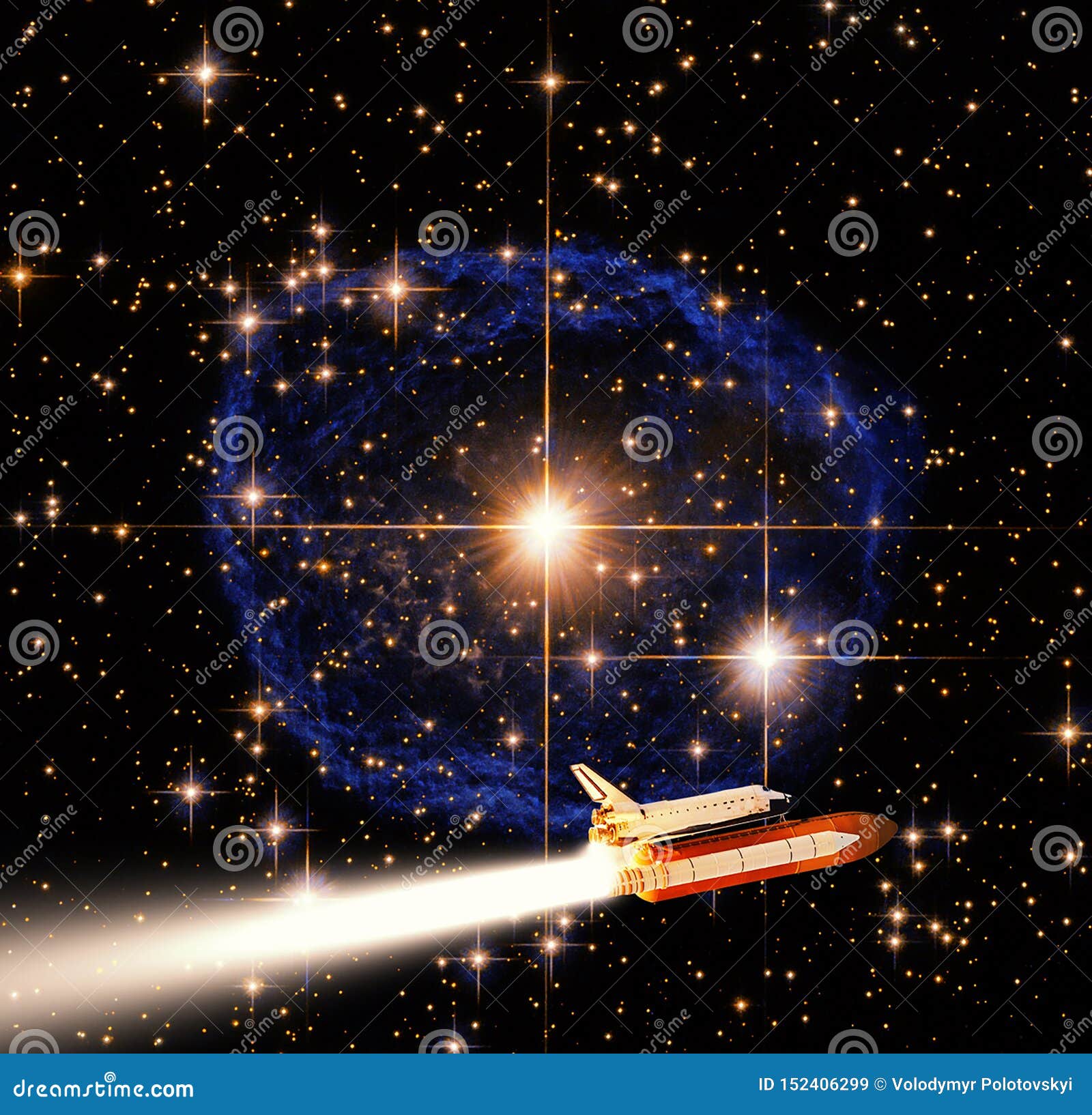 Rocket. the Elements of this Image Furnished by NASA Stock Image ...