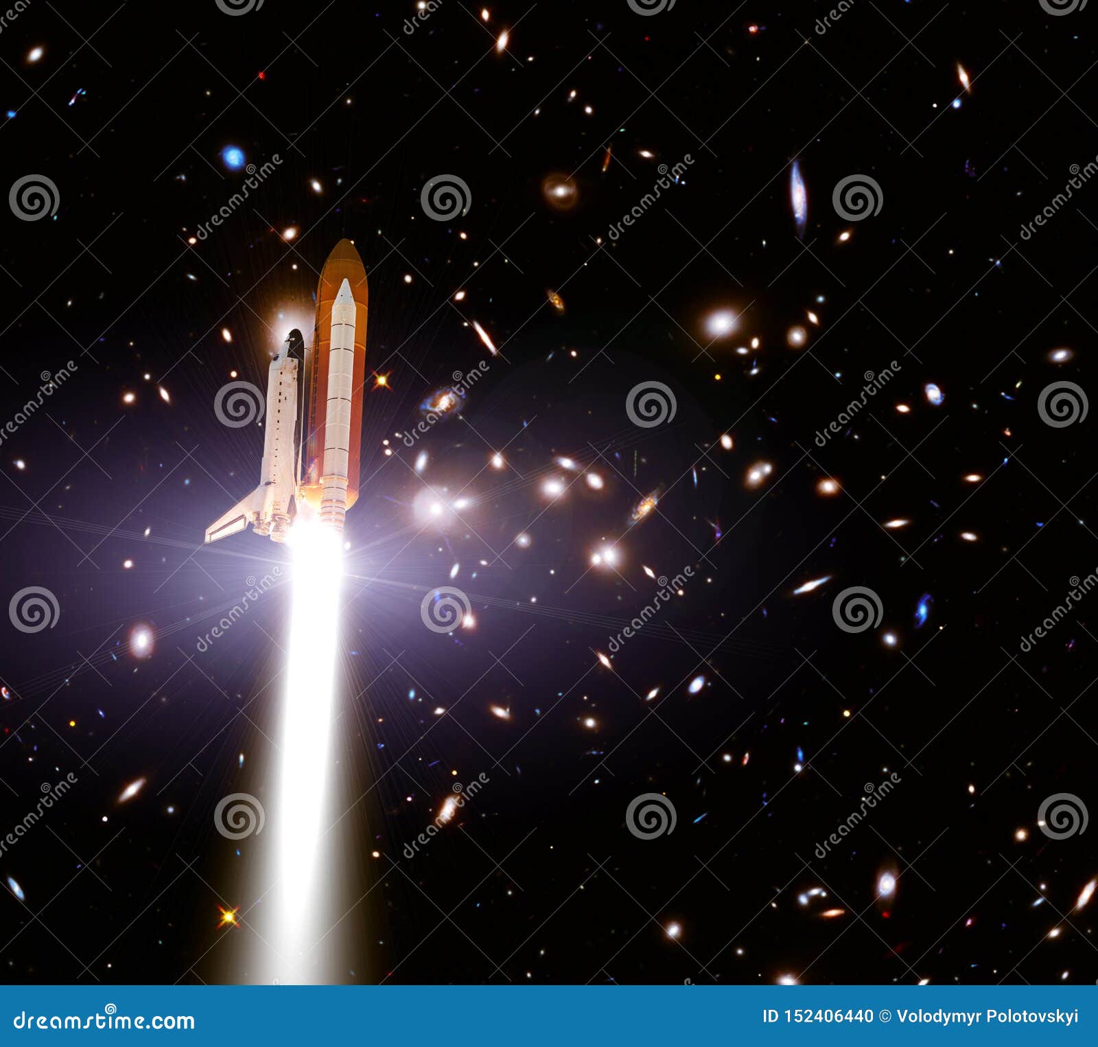 Rocket. the Elements of this Image Furnished by NASA Stock Photo ...