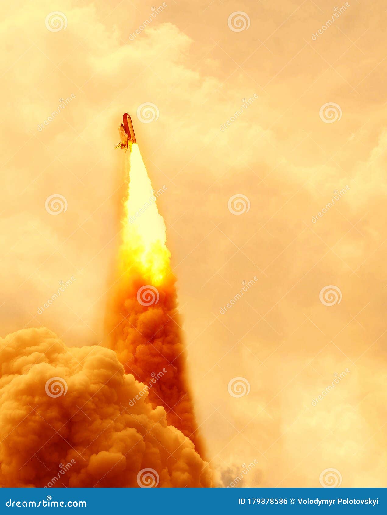 Rocket. the Elements of this Image Furnished by NASA Stock Photo ...