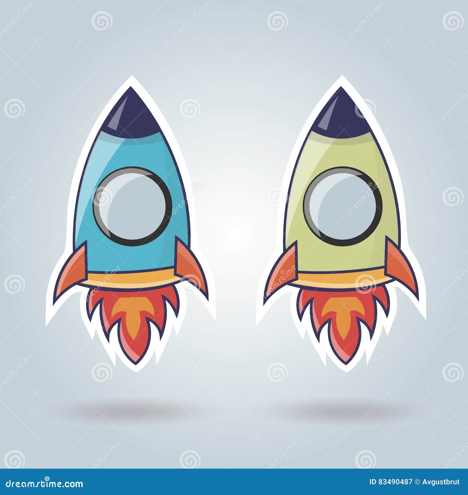 Rocket Elements for Web Site. Stock Illustration - Illustration of ...