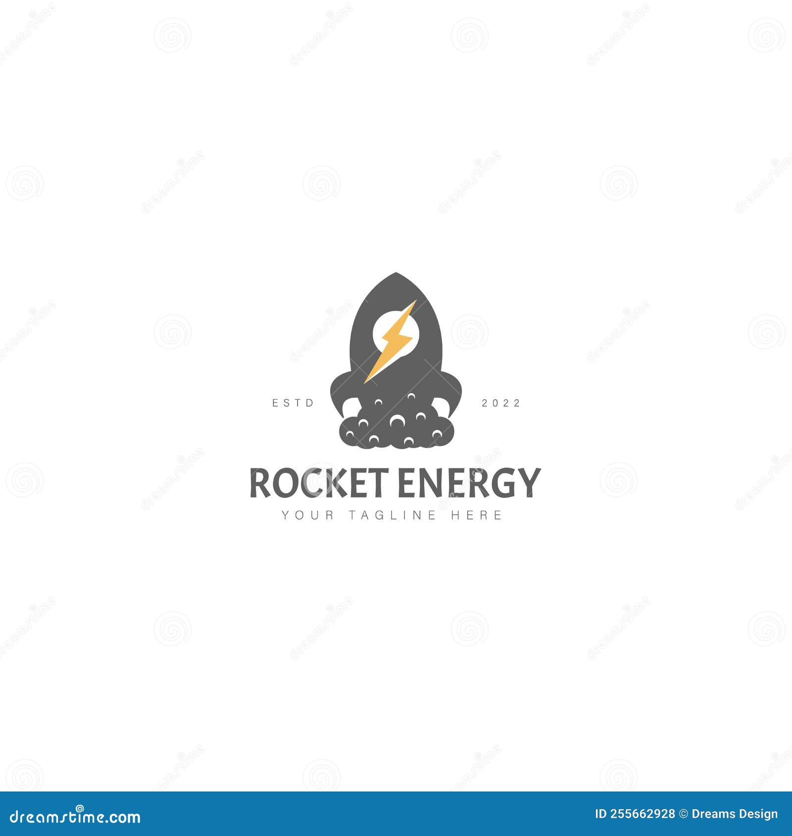 Rocket with Energy Logo Design Illustration Icon Stock Vector ...