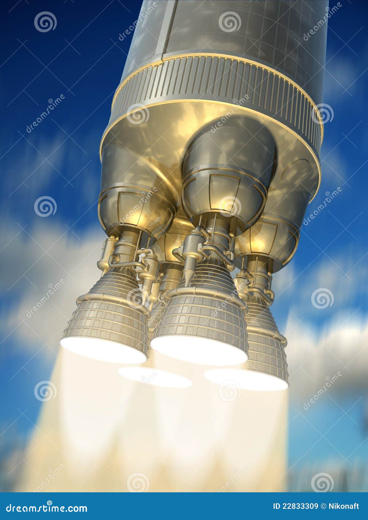 Rocket engine. stock illustration. Illustration of science - 22833309
