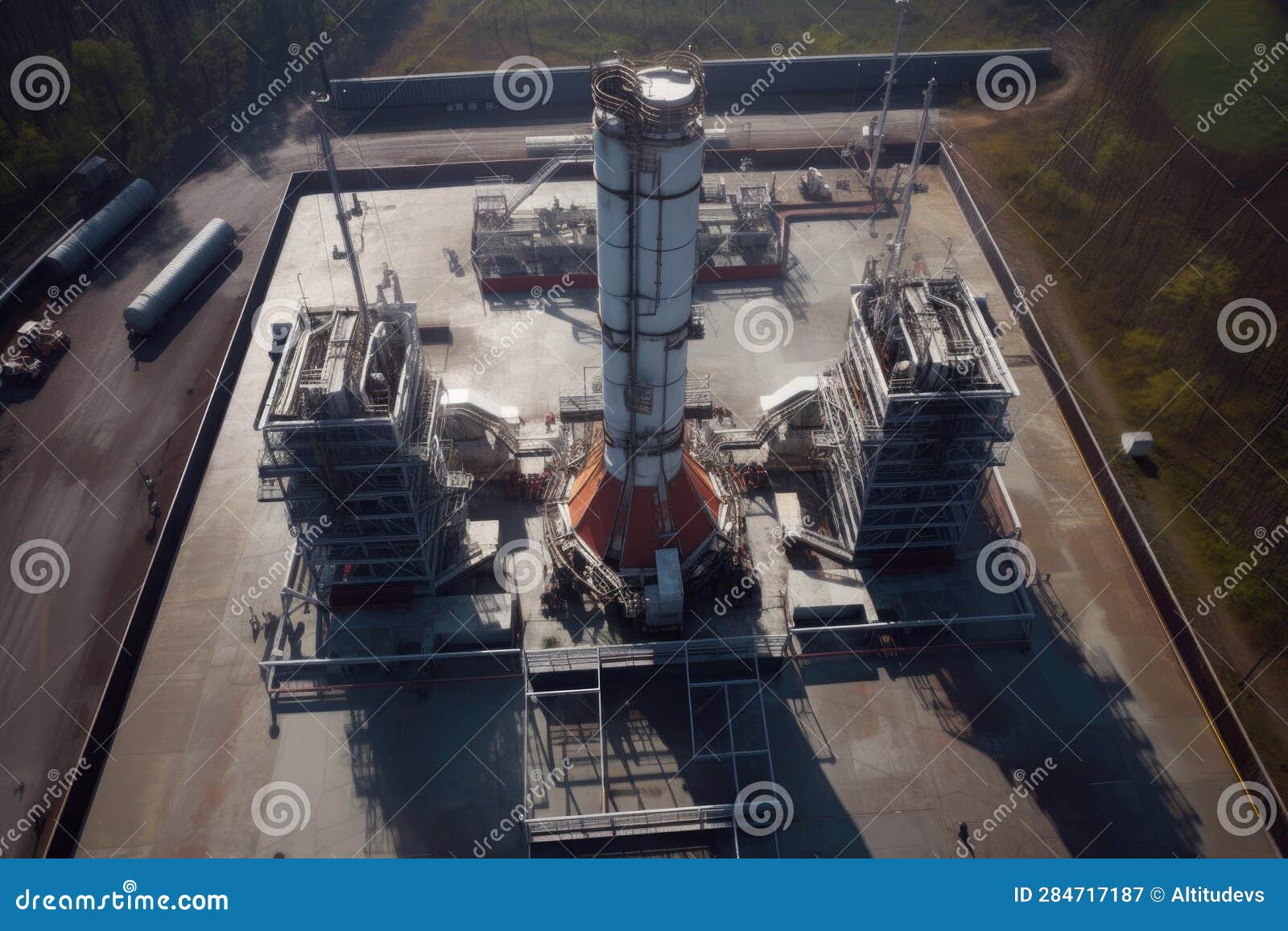 Rocket Engine Test Facility from an Aerial Perspective Stock ...