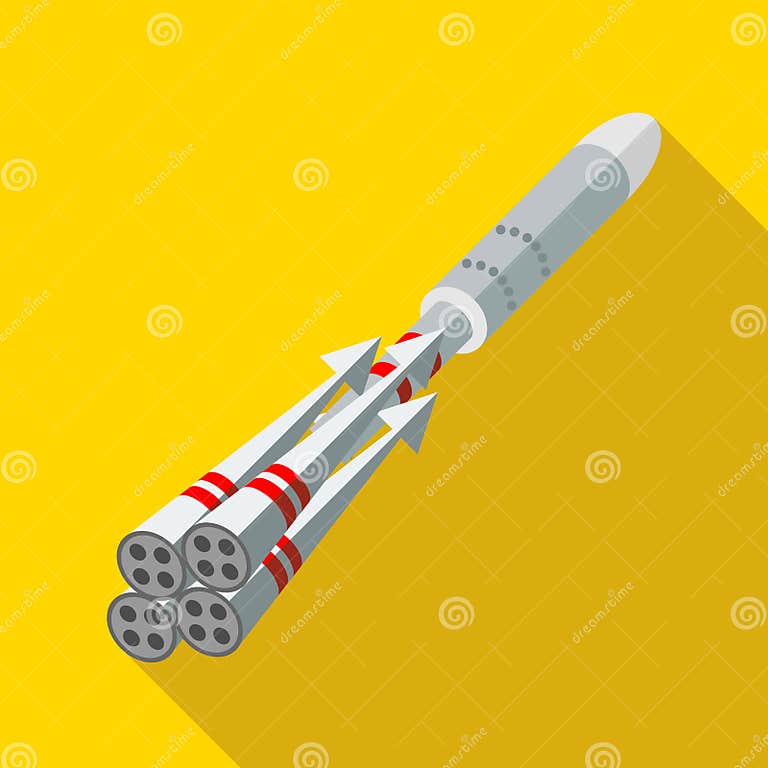 Rocket Engines Icon, Flat Style Stock Vector - Illustration of icon ...