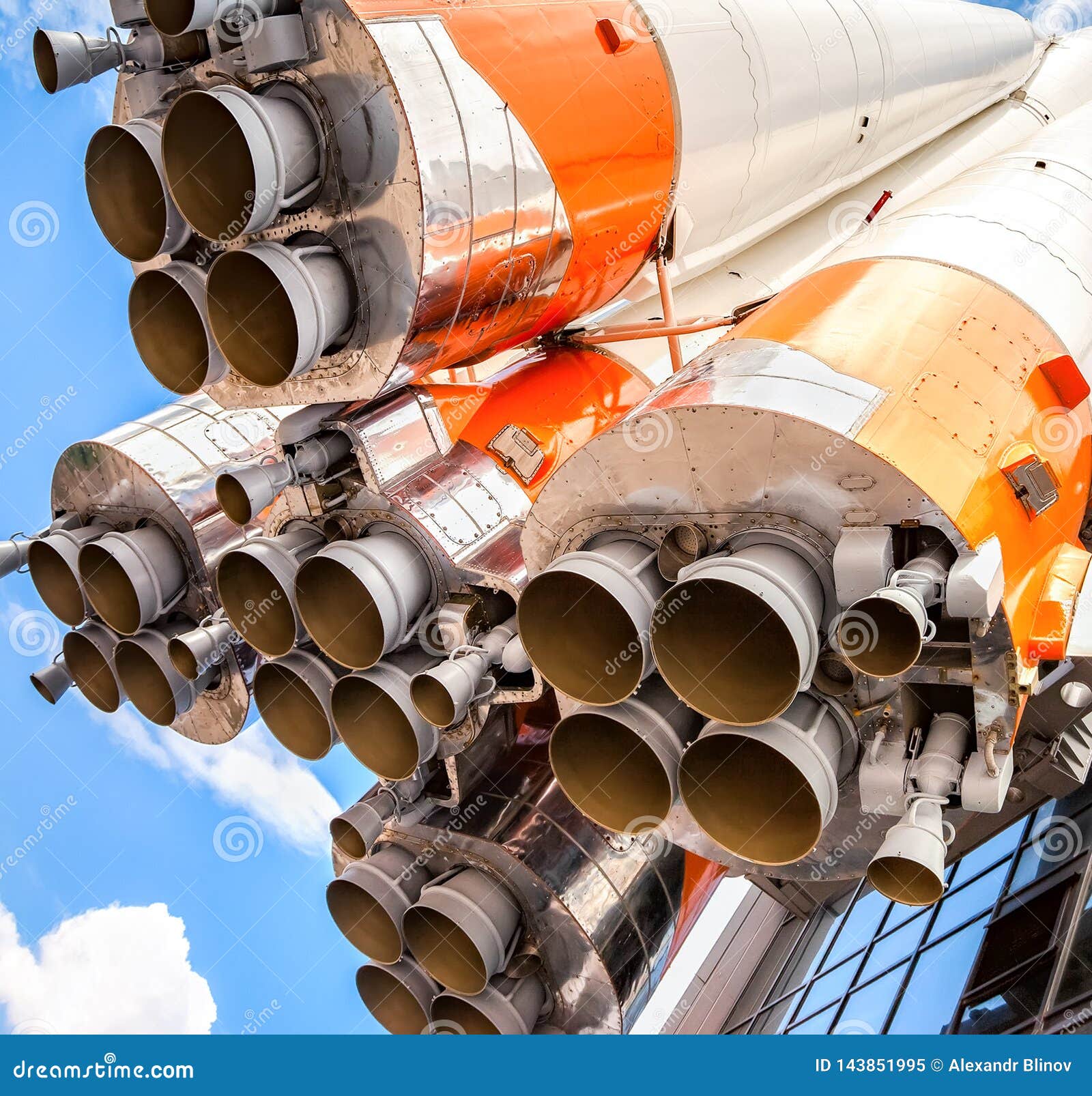 Rocket Engines of Real Space Transport Rocket Stock Image - Image of ...