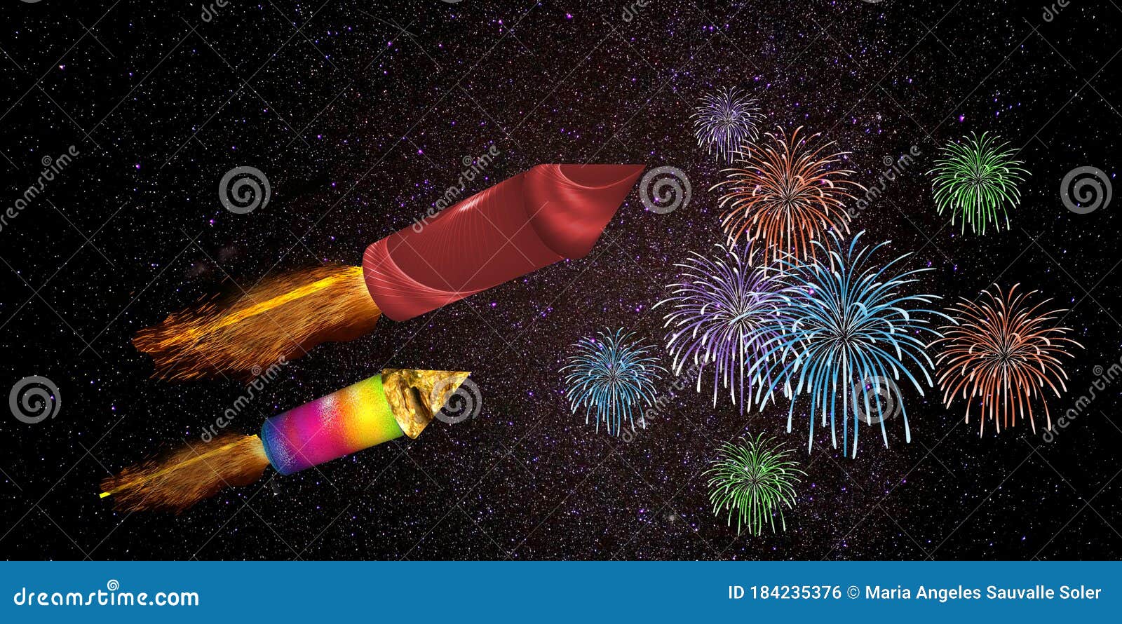 Rocket explosion. stock illustration. Illustration of shapes - 184235376