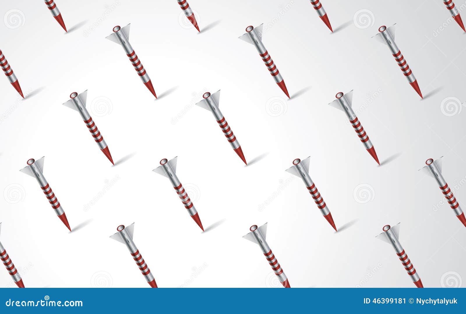 Rocket Field. Vector Illustration. Stock Vector - Illustration of ...