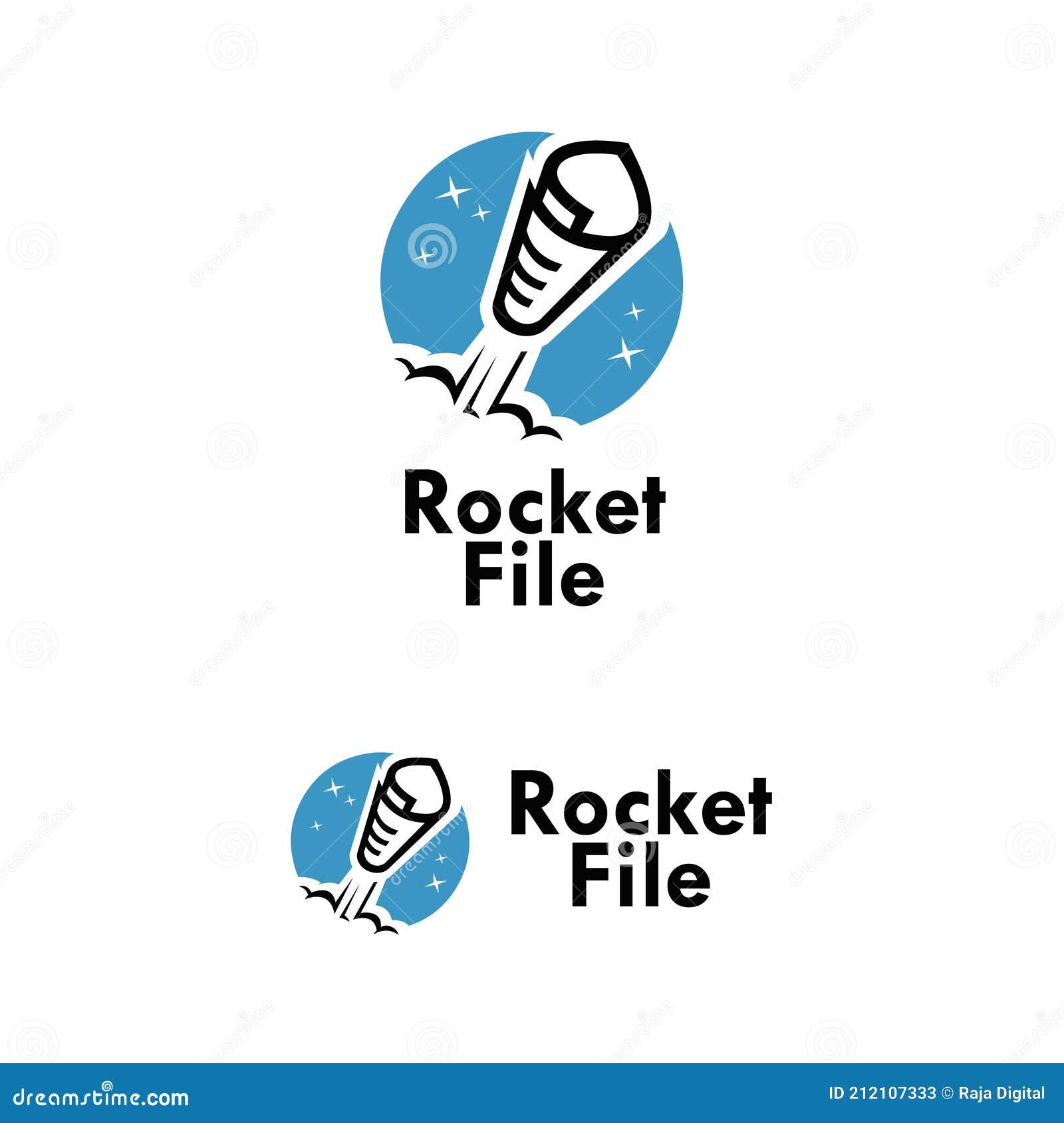 Rocket File Logo Premium Vector. File Rocket Ready Made Logo Stock ...