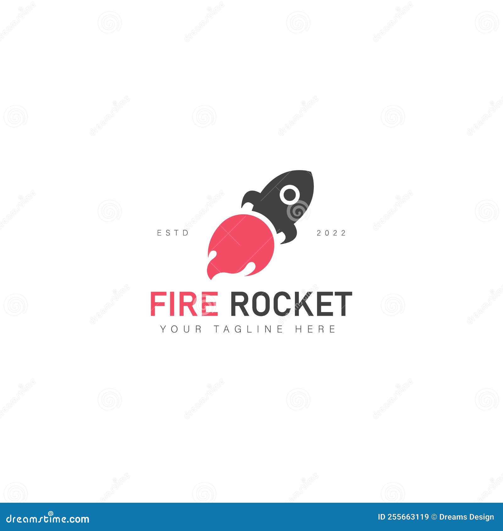 Rocket with Fire Logo Design Illustration Icon Stock Vector ...