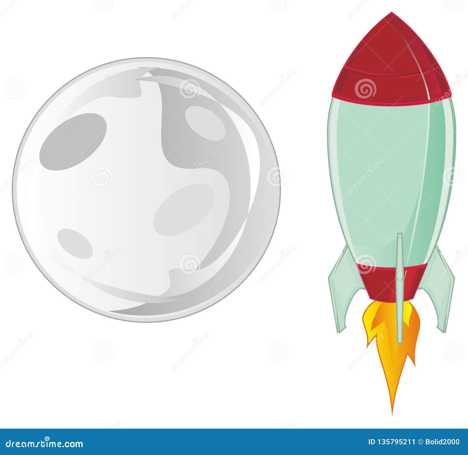 Rocket Moon Stock Illustrations – 21,047 Rocket Moon Stock ...