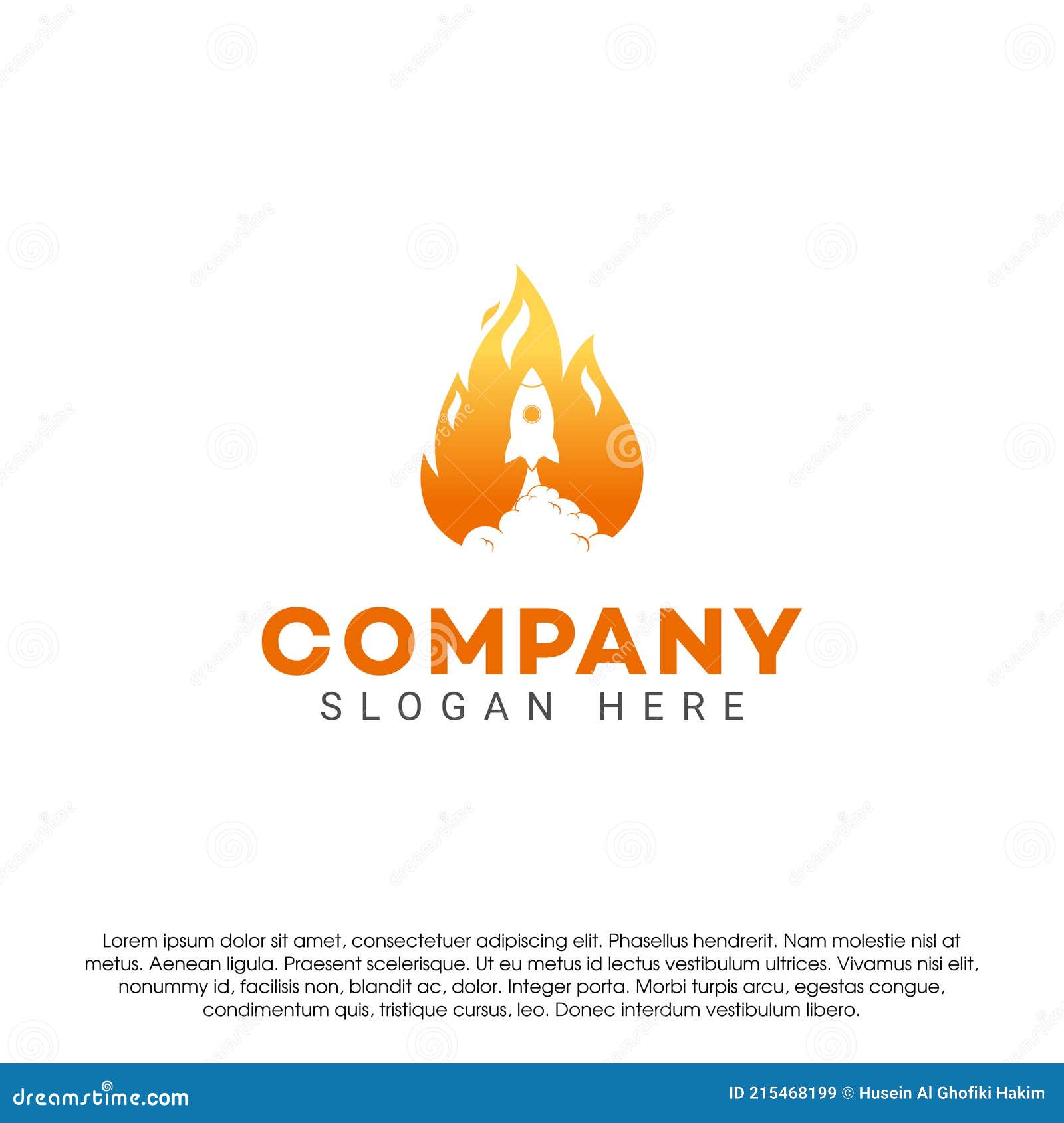 Rocket Fire Negative Space Vector Logo Concept Design Template Isolated ...