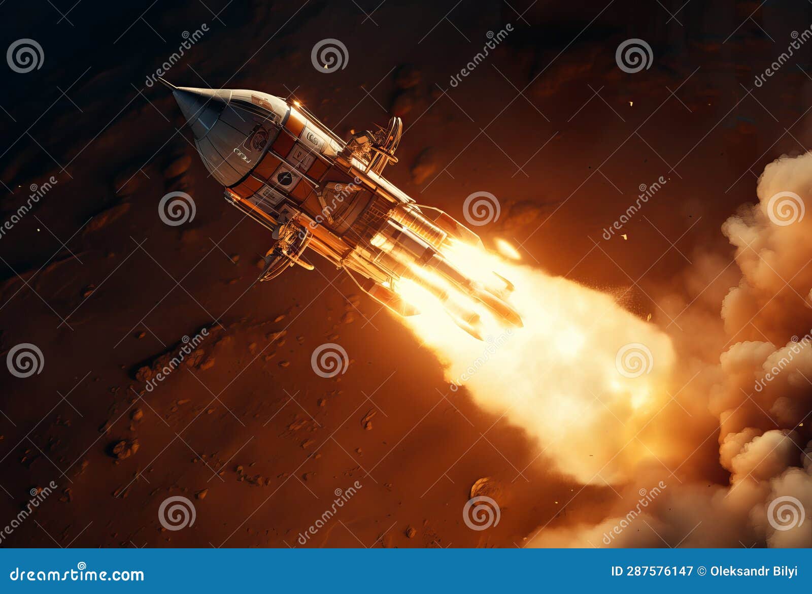 Rocket with Flames Escaping from it Stock Image - Image of freedom ...