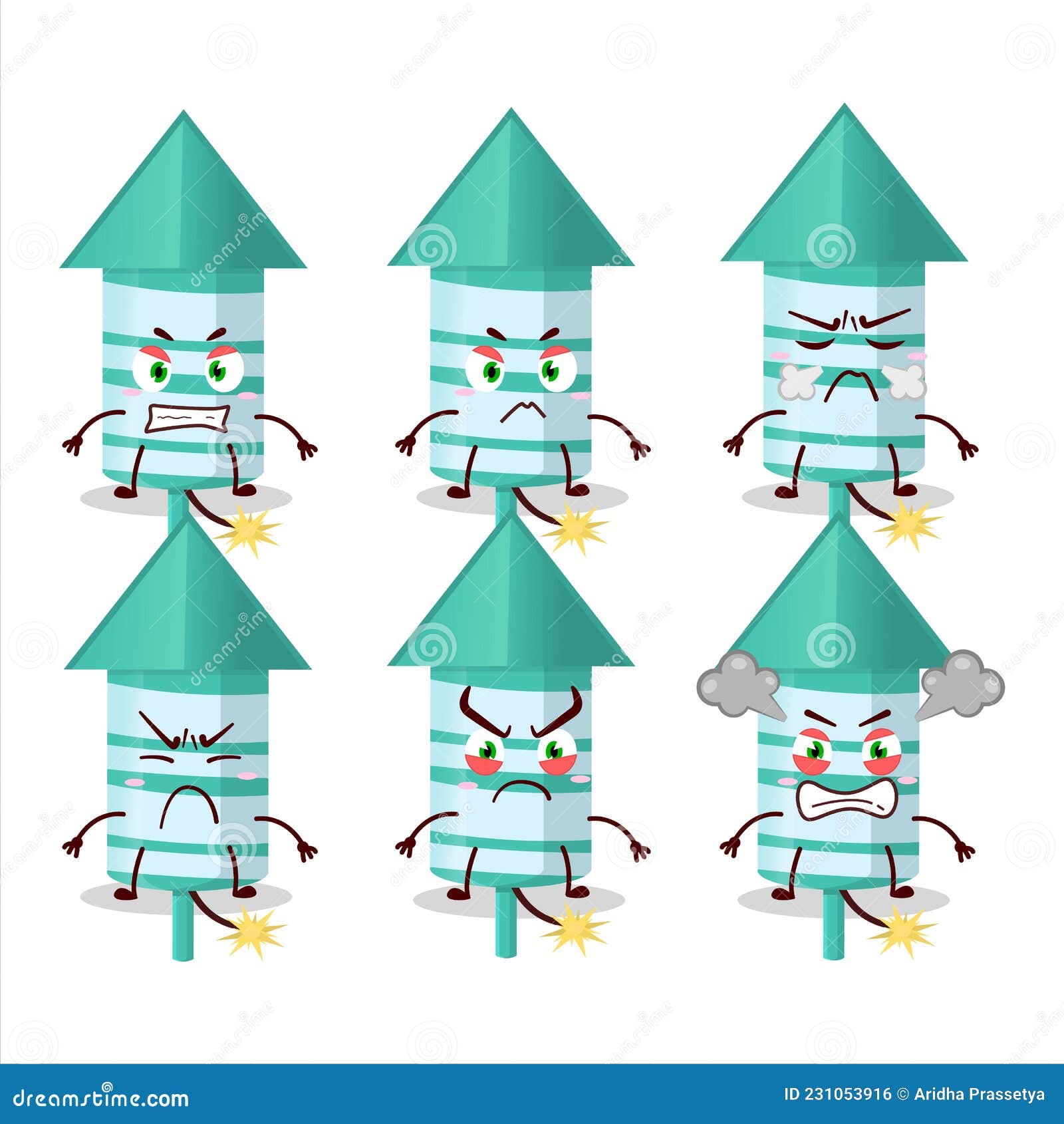 Angry Rocket Cartoon Royalty-Free Illustration | CartoonDealer.com ...