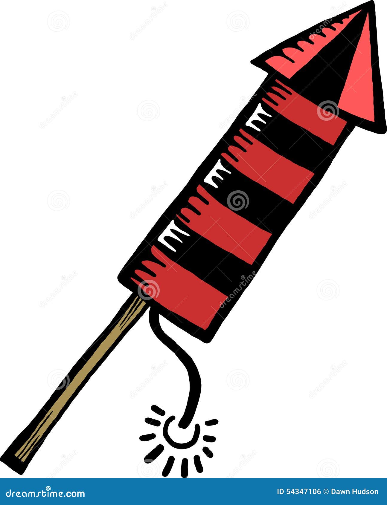 Rocket Firework stock illustration. Illustration of fuse - 54347106