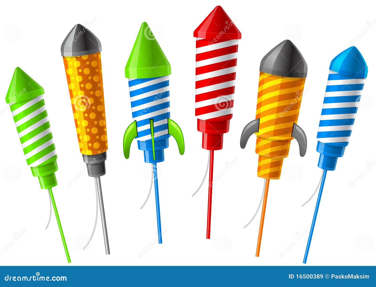Rocket fireworks stock vector. Illustration of stripey - 16500389