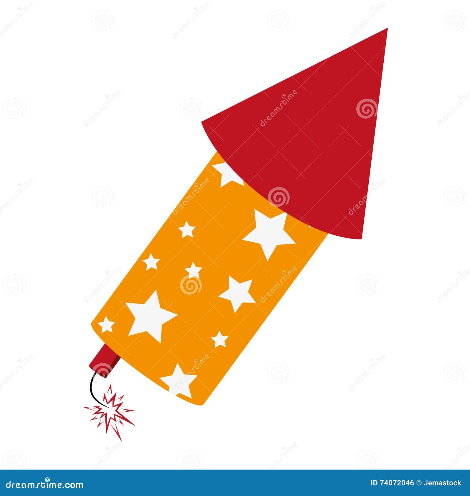 Rocket Fireworks Fire Light Pyrotechnics Stock Illustration ...