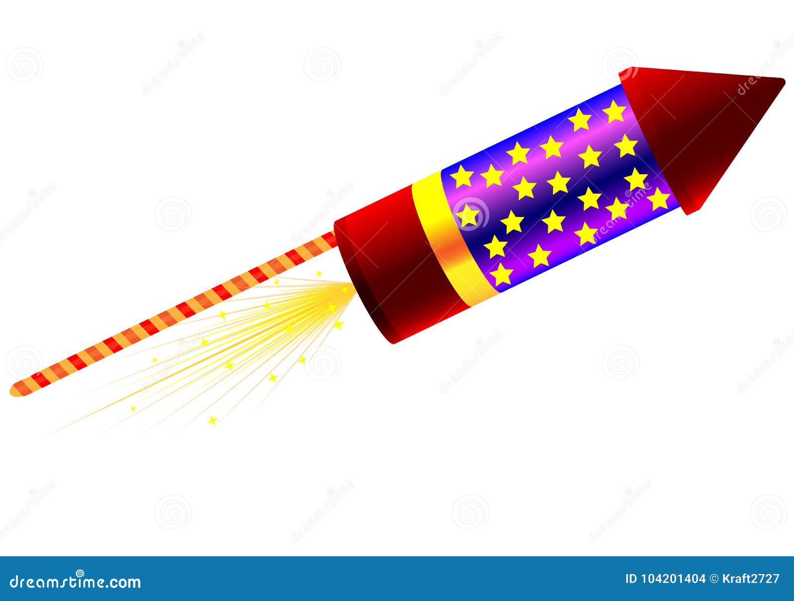Rocket for fireworks stock vector. Illustration of cracker - 104201404