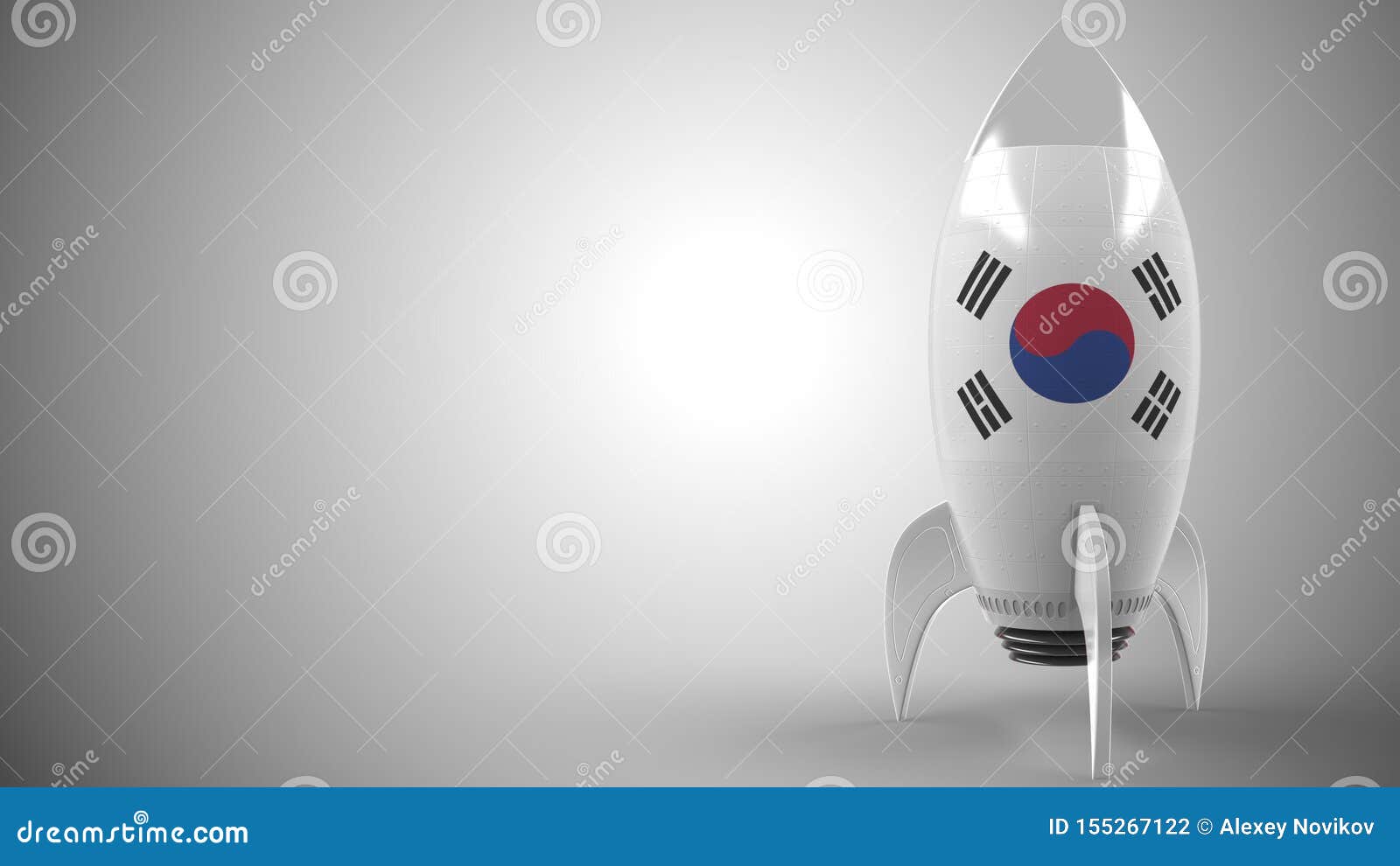 Rocket with Flag of South Korea. Korean Hitech or Space Program Related ...