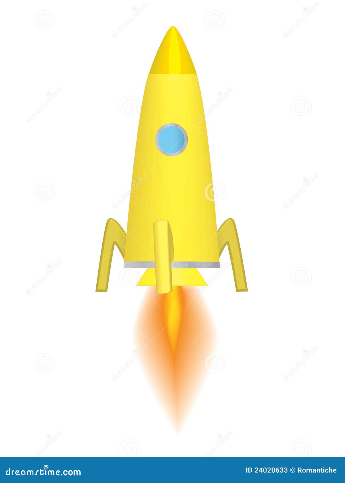 Rocket with flame stock vector. Illustration of ship - 24020633