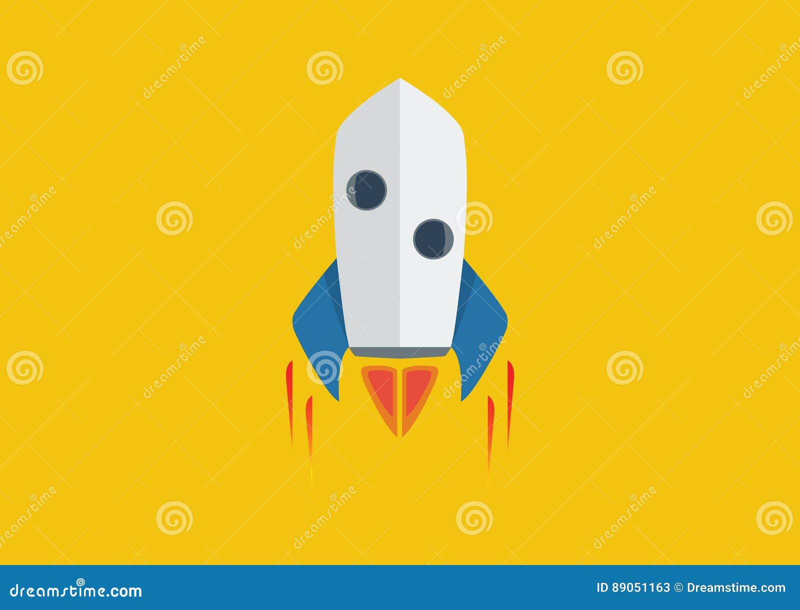 Rocket Flame - Flat design stock vector. Illustration of exhaust - 89051163