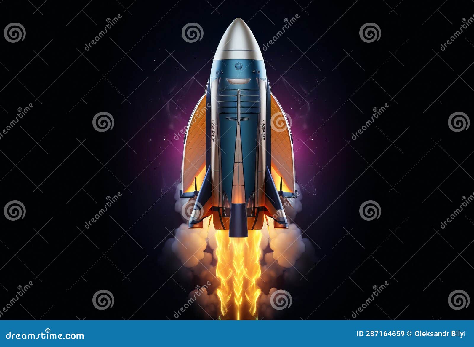 Rocket with Flames Escaping from it Stock Image - Image of running ...