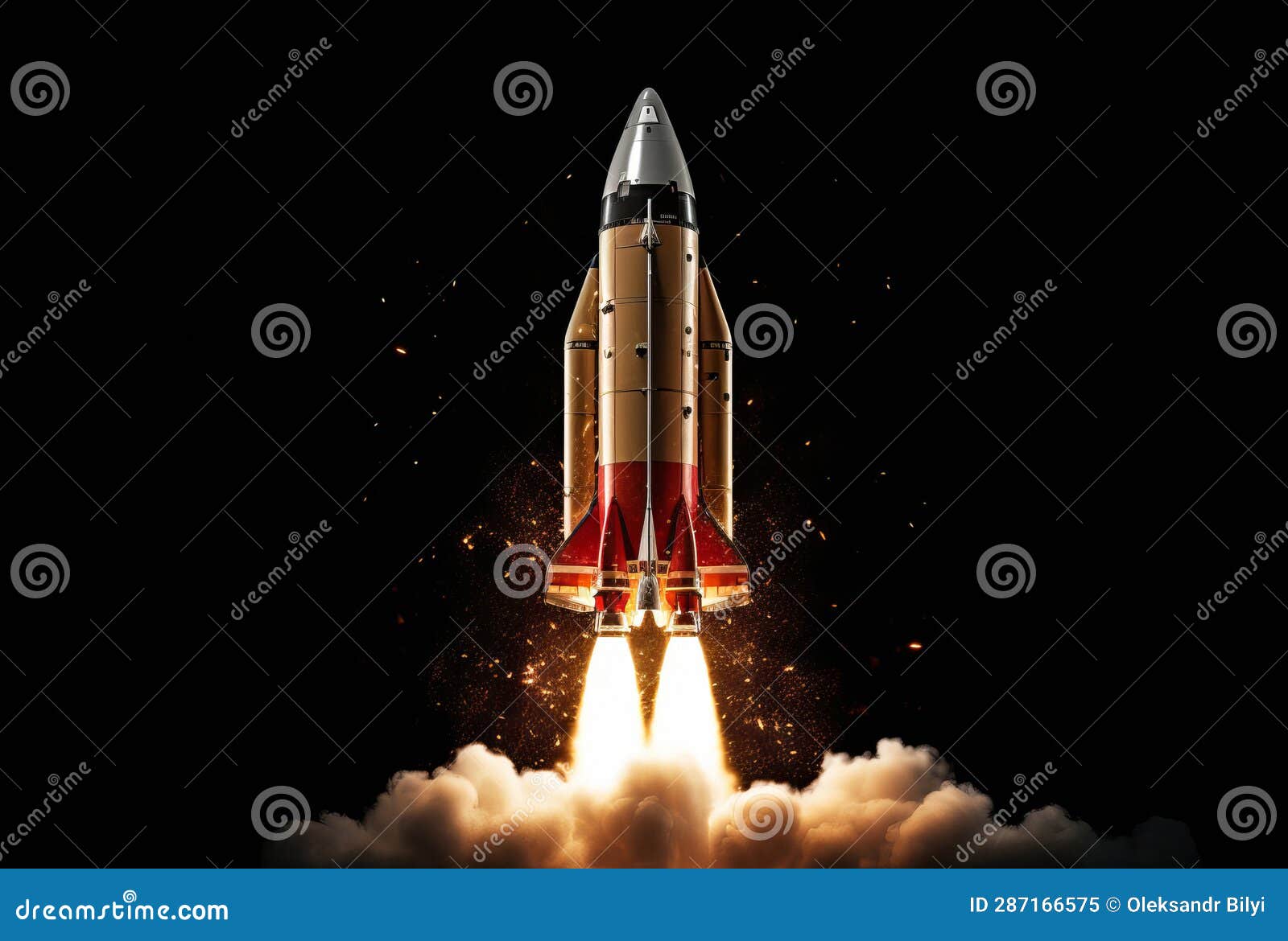 Rocket with Flames Escaping from it Stock Image - Image of idea, flame ...