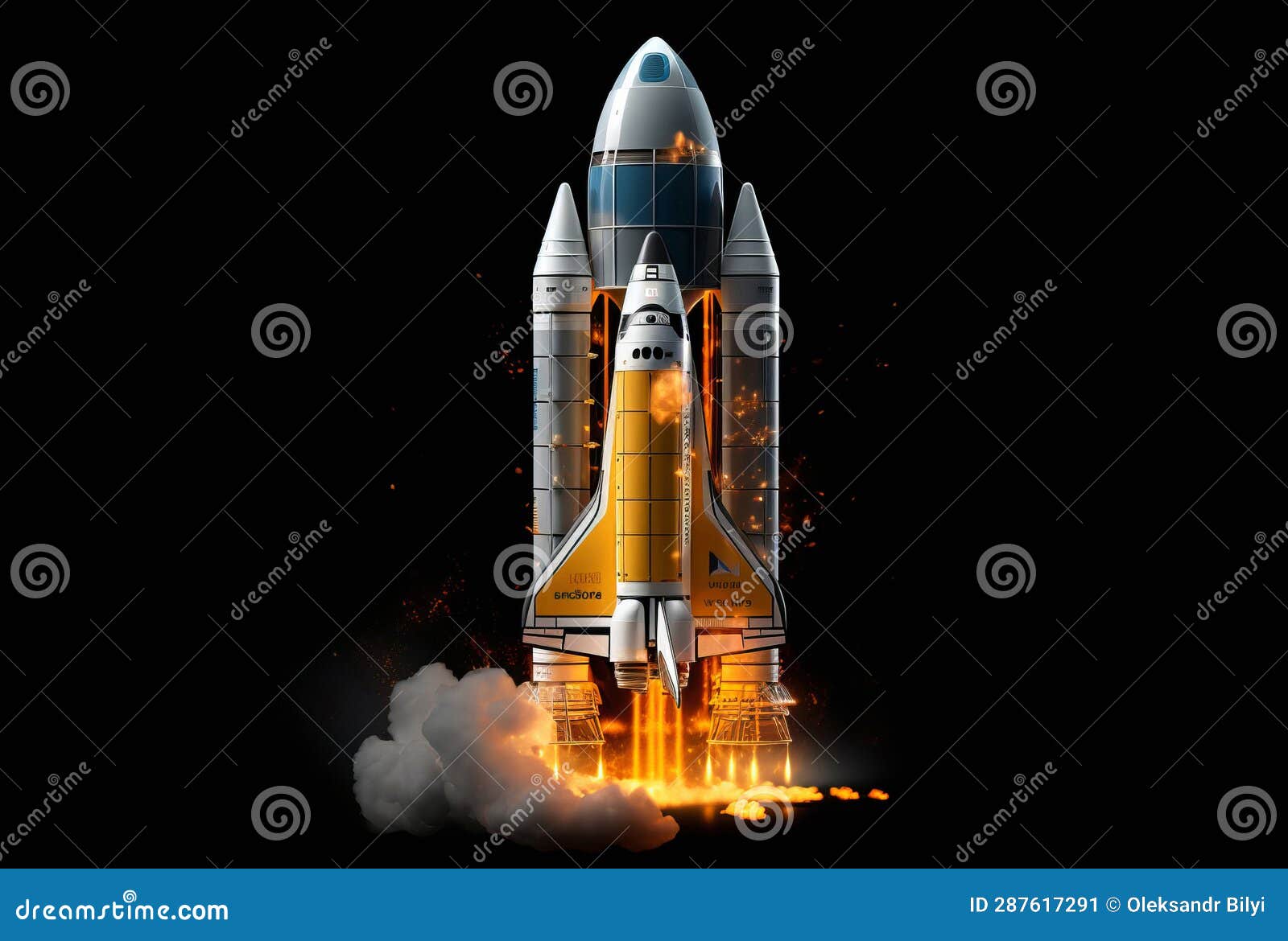 Rocket with Flames Escaping from it Stock Image - Image of goal ...