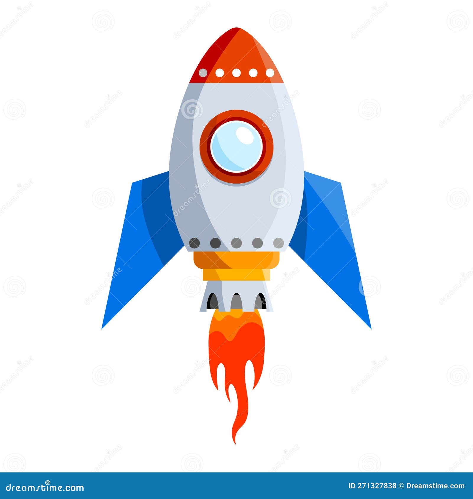 Rocket Flat Icon. Spaceship Illustration for Design. Vector Isolated on ...