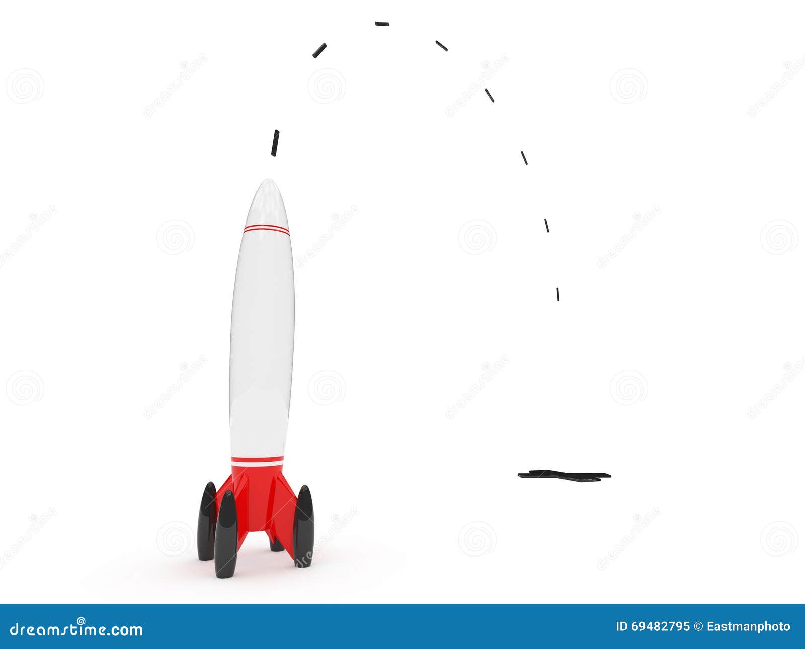 Rocket Flight Path stock de ilustración. Ilustración de camino - 69482795