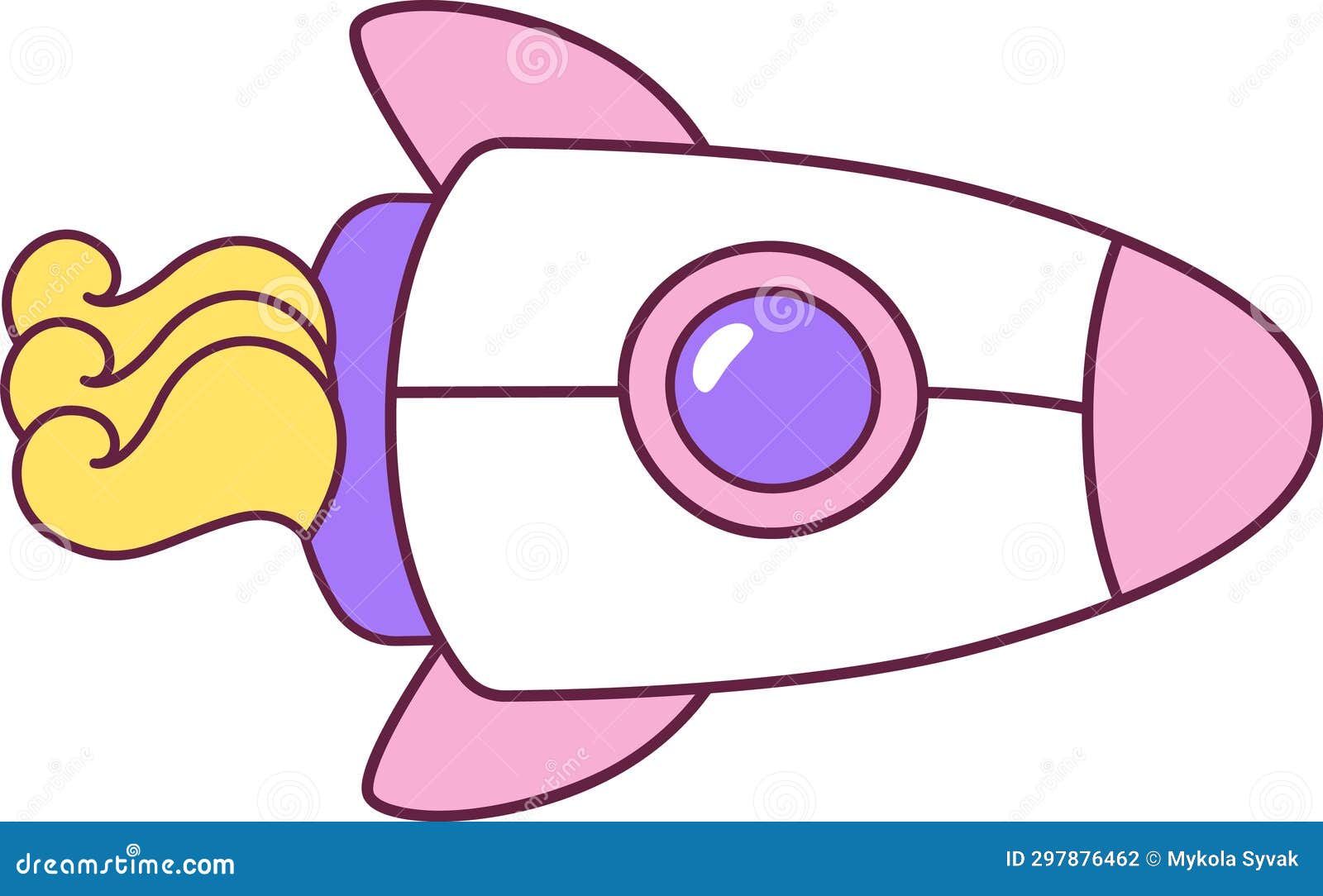 Rocket Flying Cartoon stock illustration. Illustration of spaceship ...