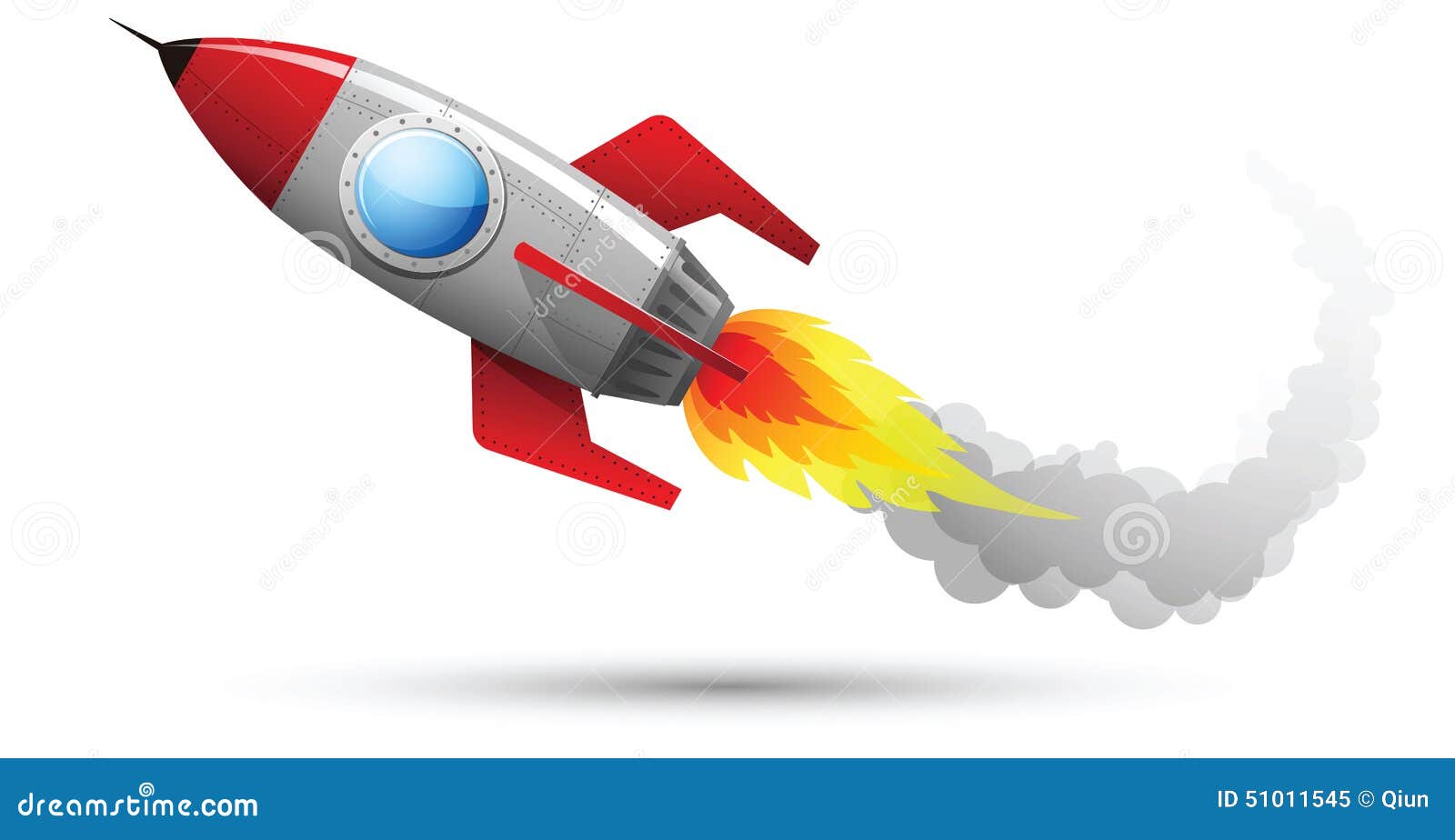 Rocket Flying 2 stock vector. Illustration of moving - 51011545