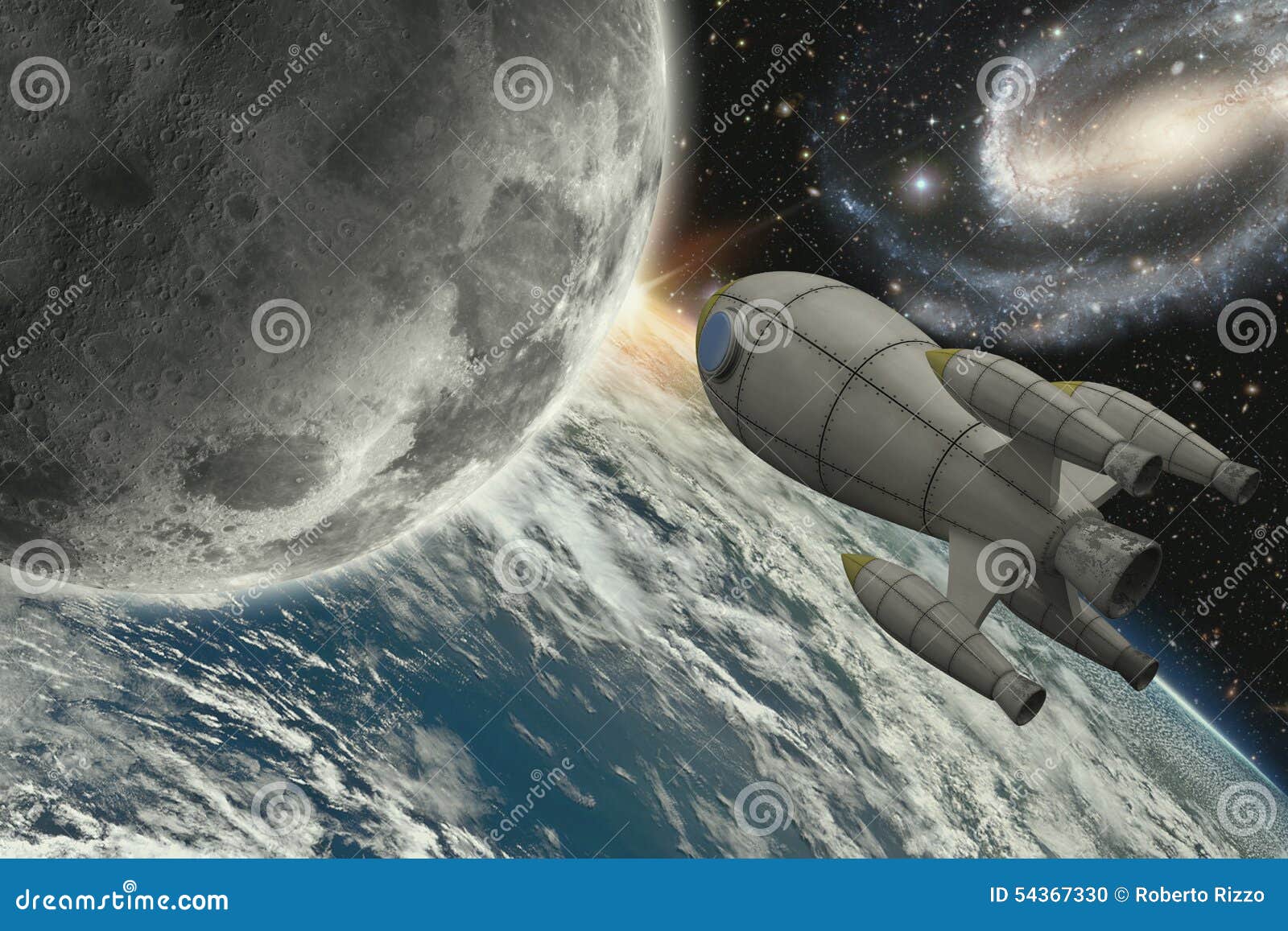 Rocket Flying To Moon Stock Photos - Free & Royalty-Free Stock Photos ...