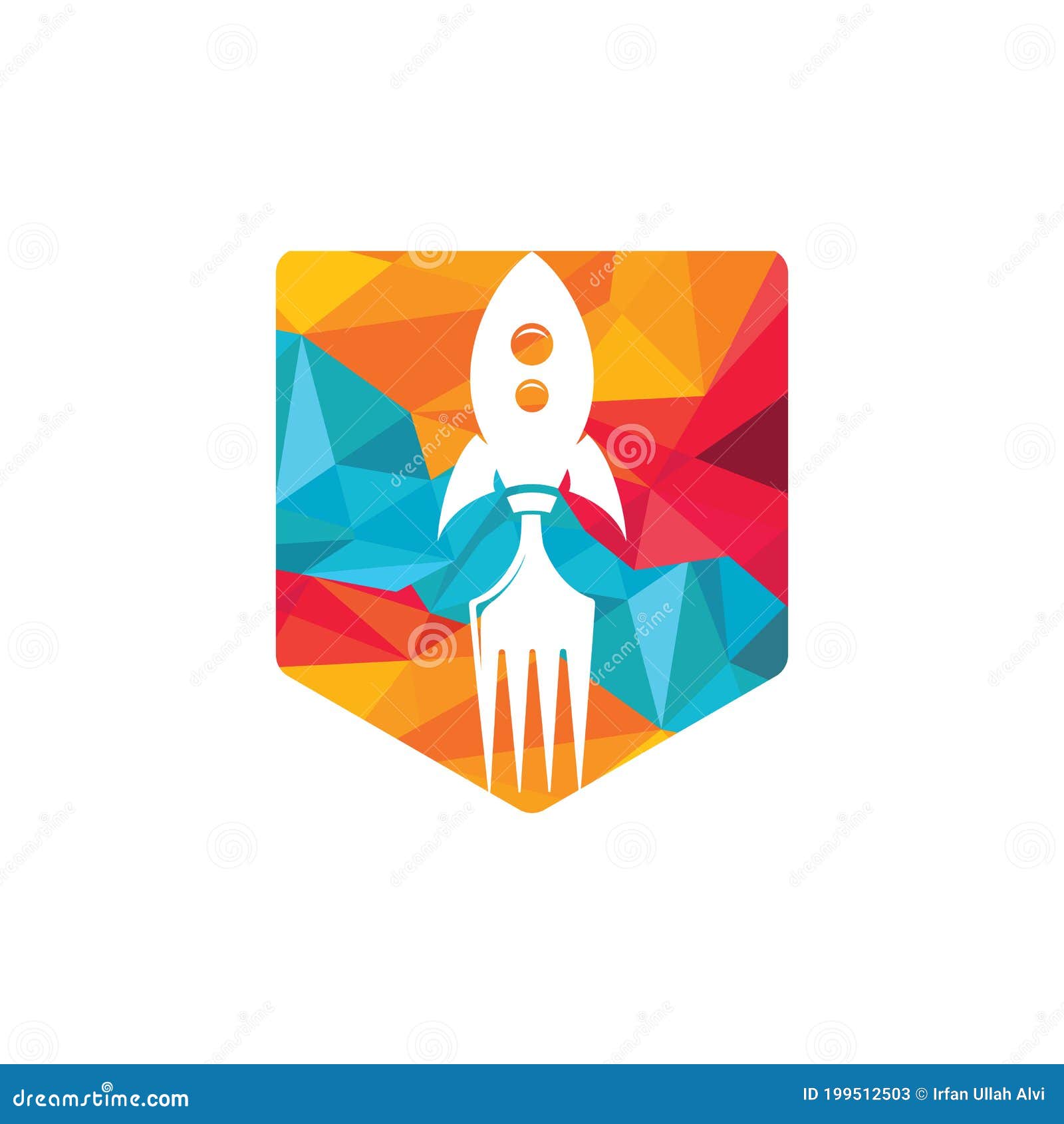 Rocket Food Logo Design Illustration. Stock Vector - Illustration of ...