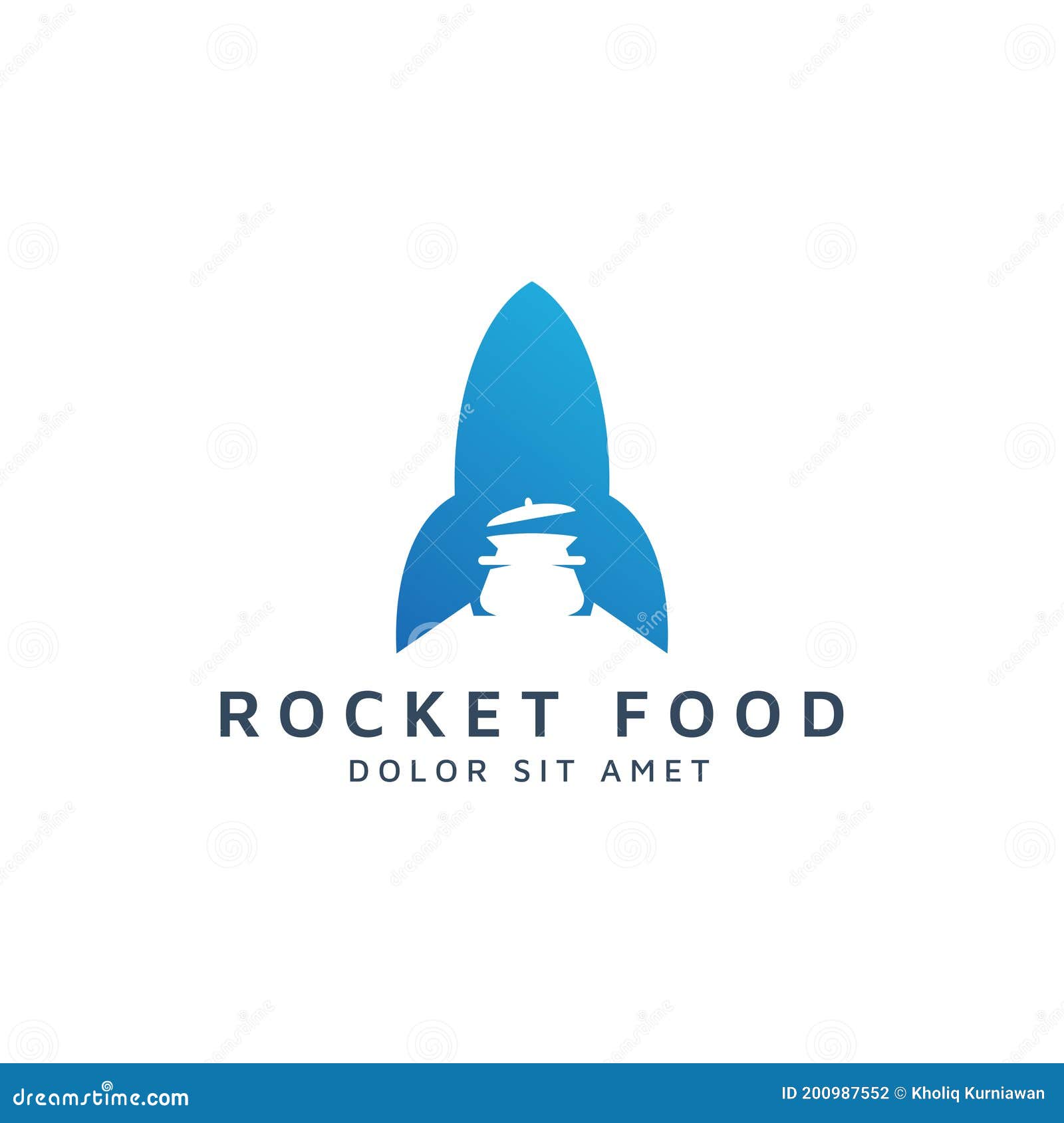 Rocket Food Negative Space Logo Design Stock Vector - Illustration of ...