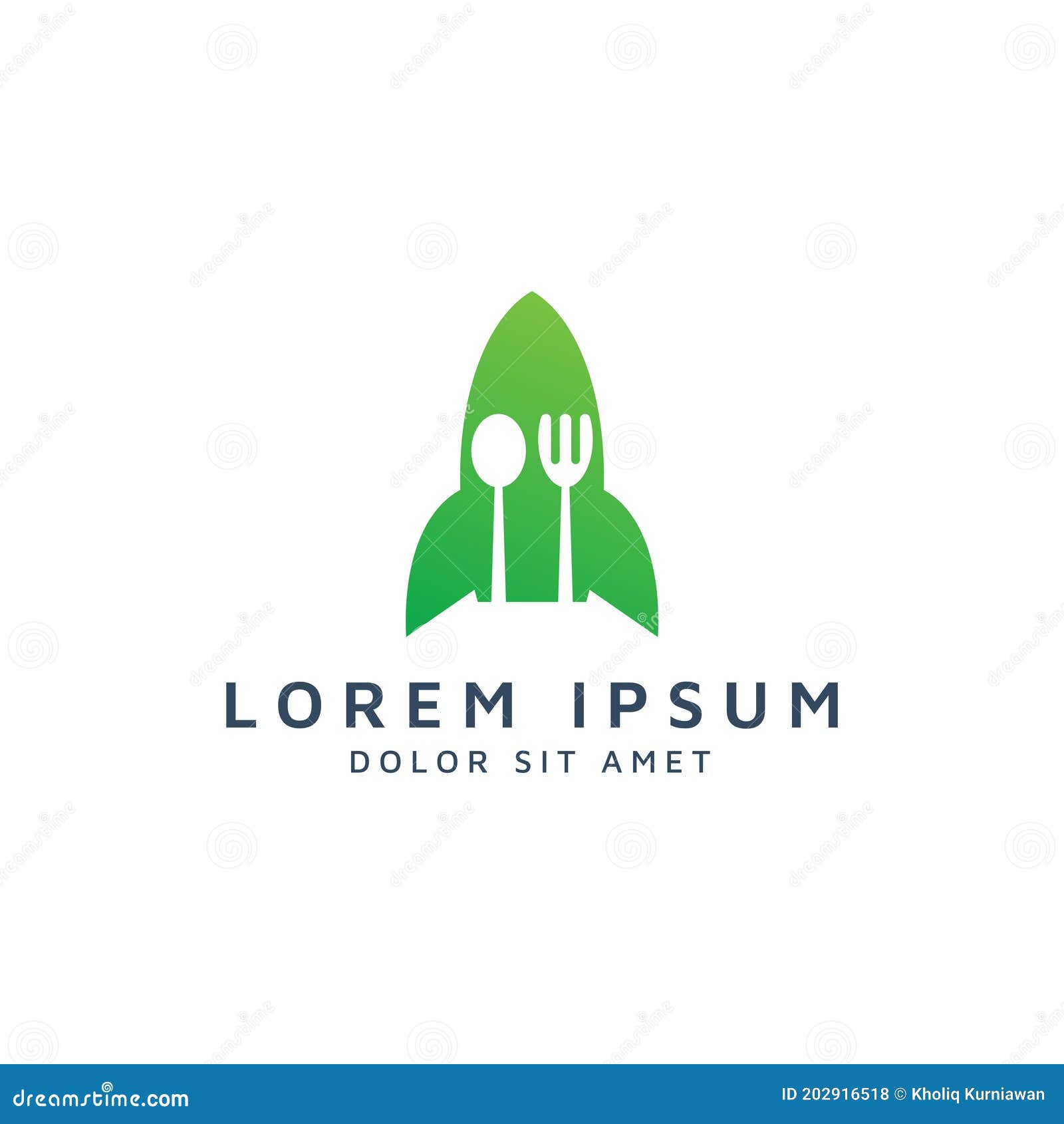 Rocket and Food Negative Space Logo Design Stock Vector - Illustration ...