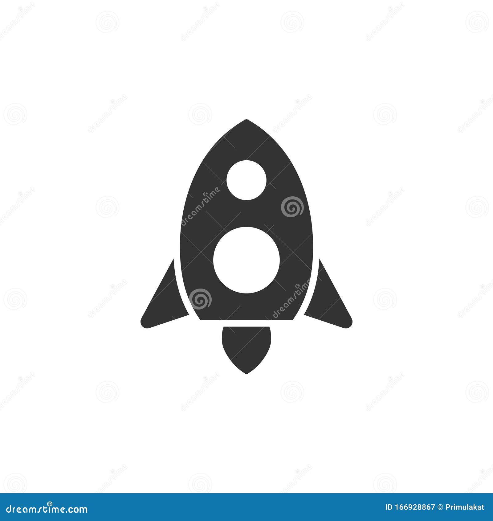 Rocket Front View Vector Glyph Style Icon Stock Vector - Illustration ...