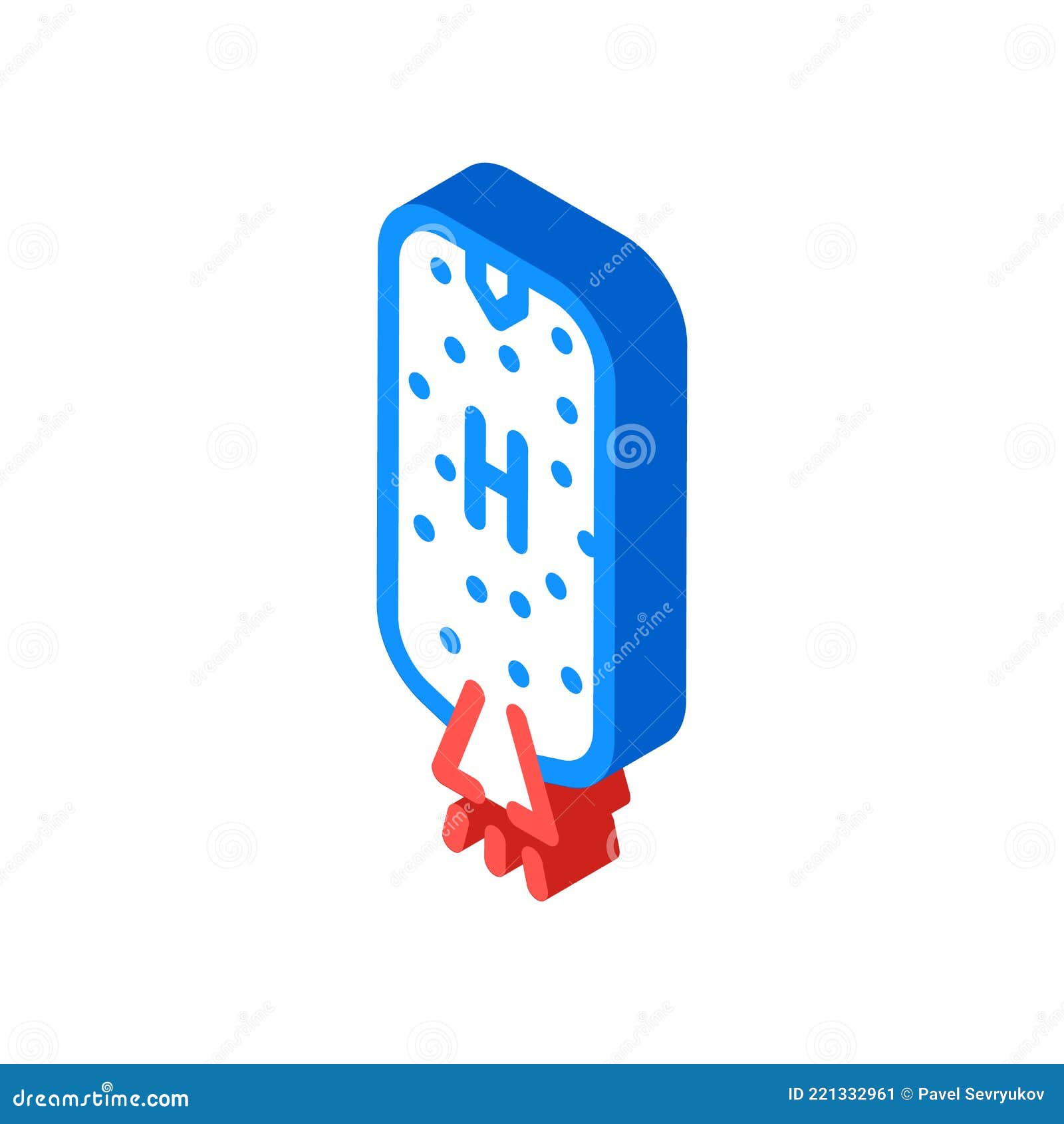 Rocket Fuel Hydrogen Isometric Icon Vector Illustration Stock Vector ...