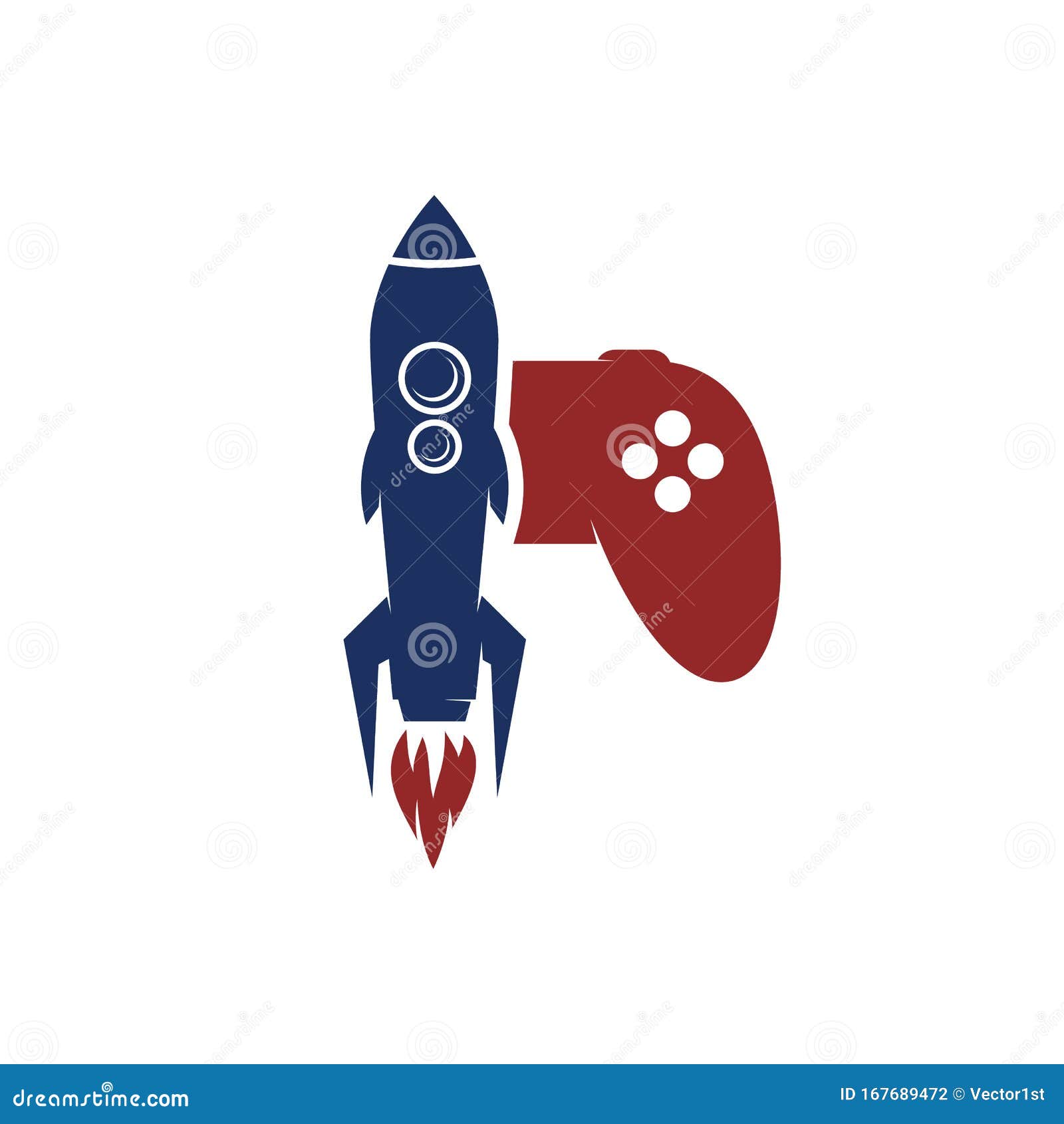 Rocket Game Console Turbo Speed Joystick Controller Stock Illustration ...