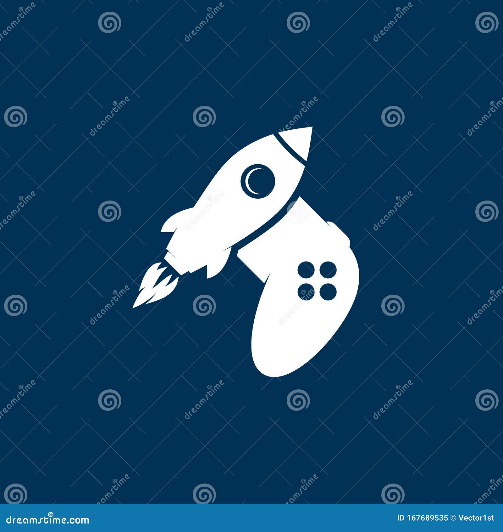 Rocket Game Console Turbo Speed Joystick Controller Stock Illustration ...