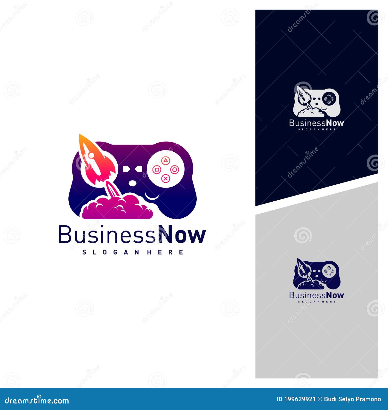 Rocket Game Logo Design Vector Template, Illustration Rocket Design ...