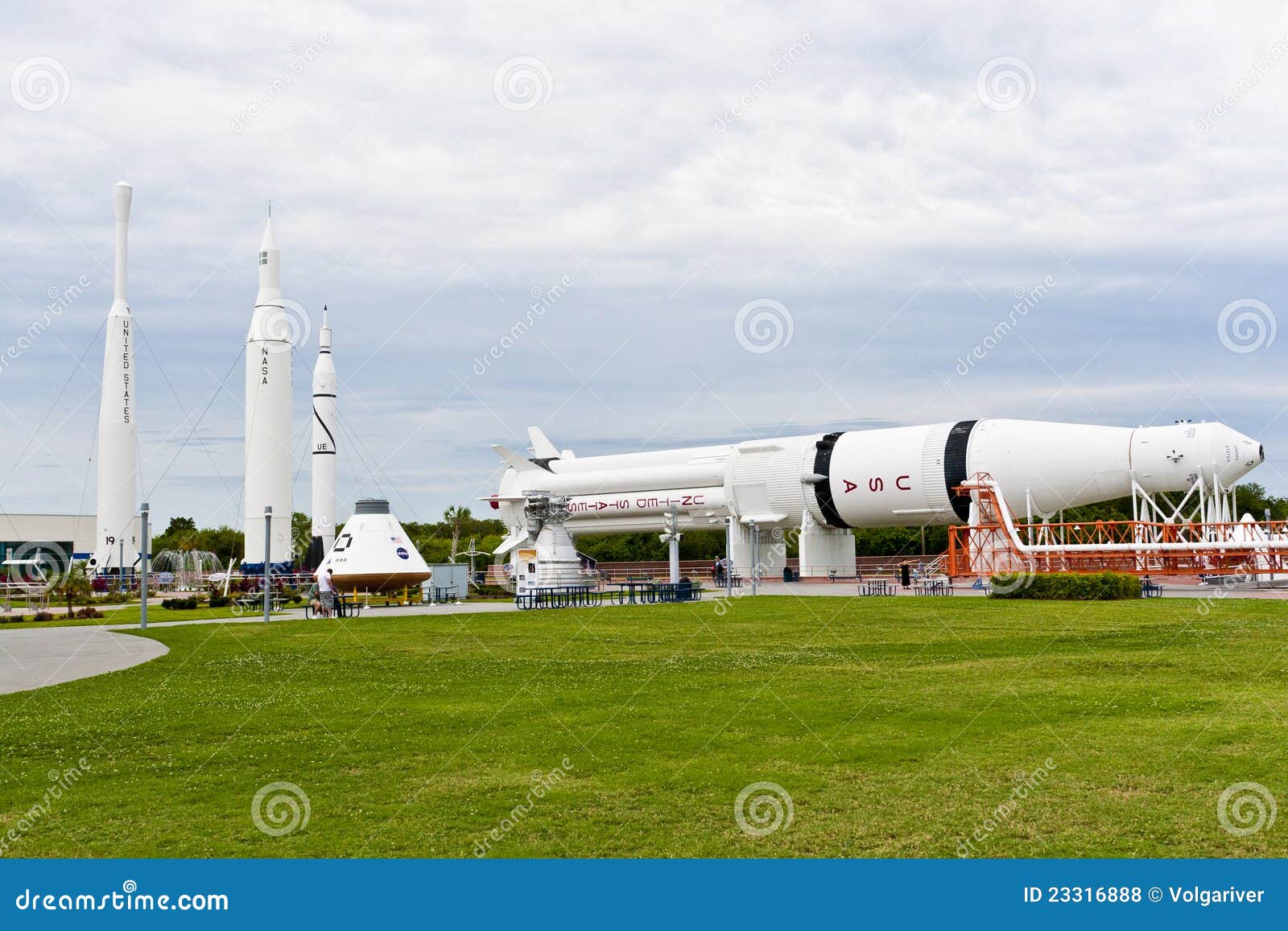 The Rocket Garden at Kennedy Space Center. Editorial Stock Photo ...