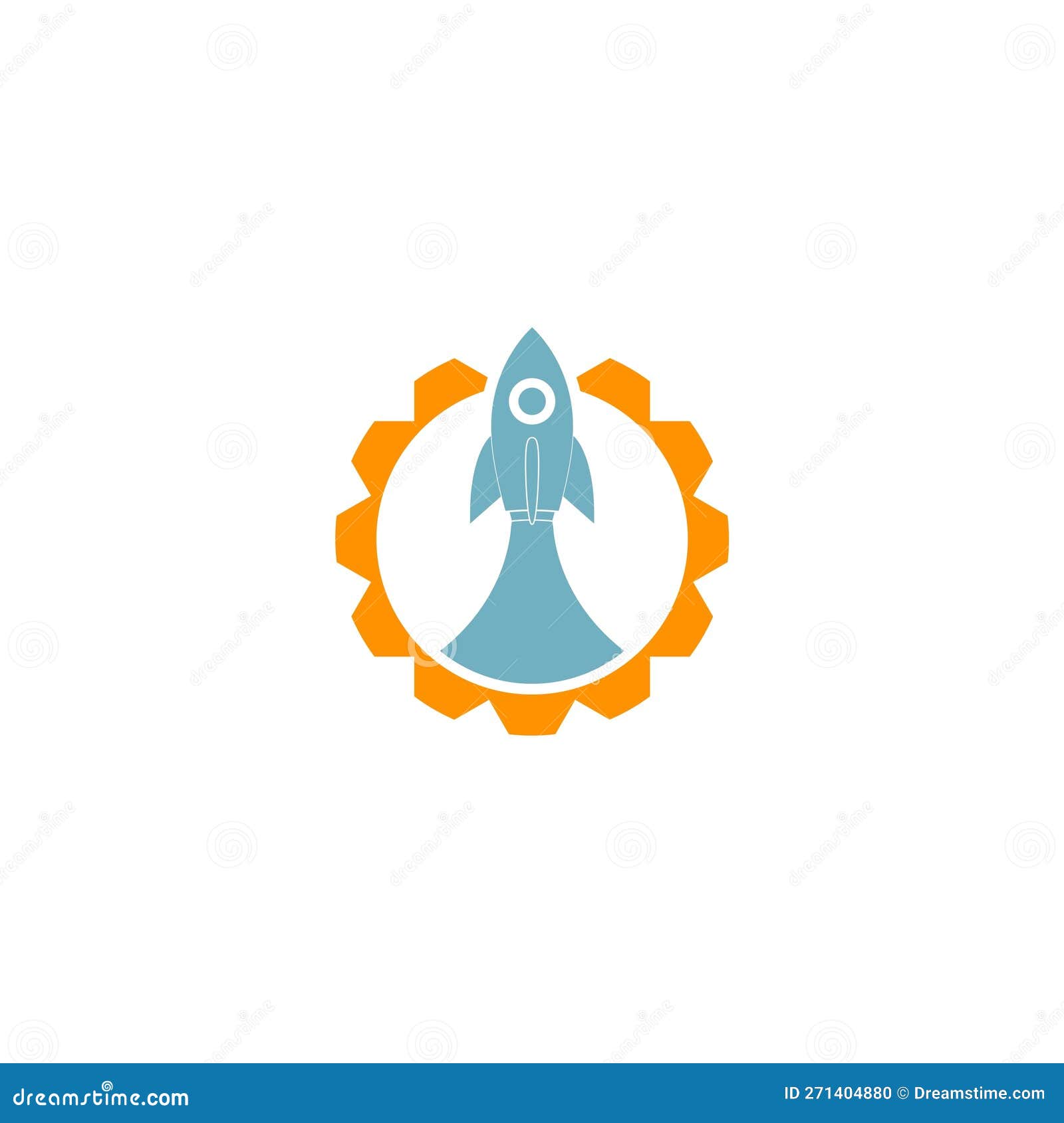 Rocket Gear Icon Logo Design Element Isolated on White Background Stock ...