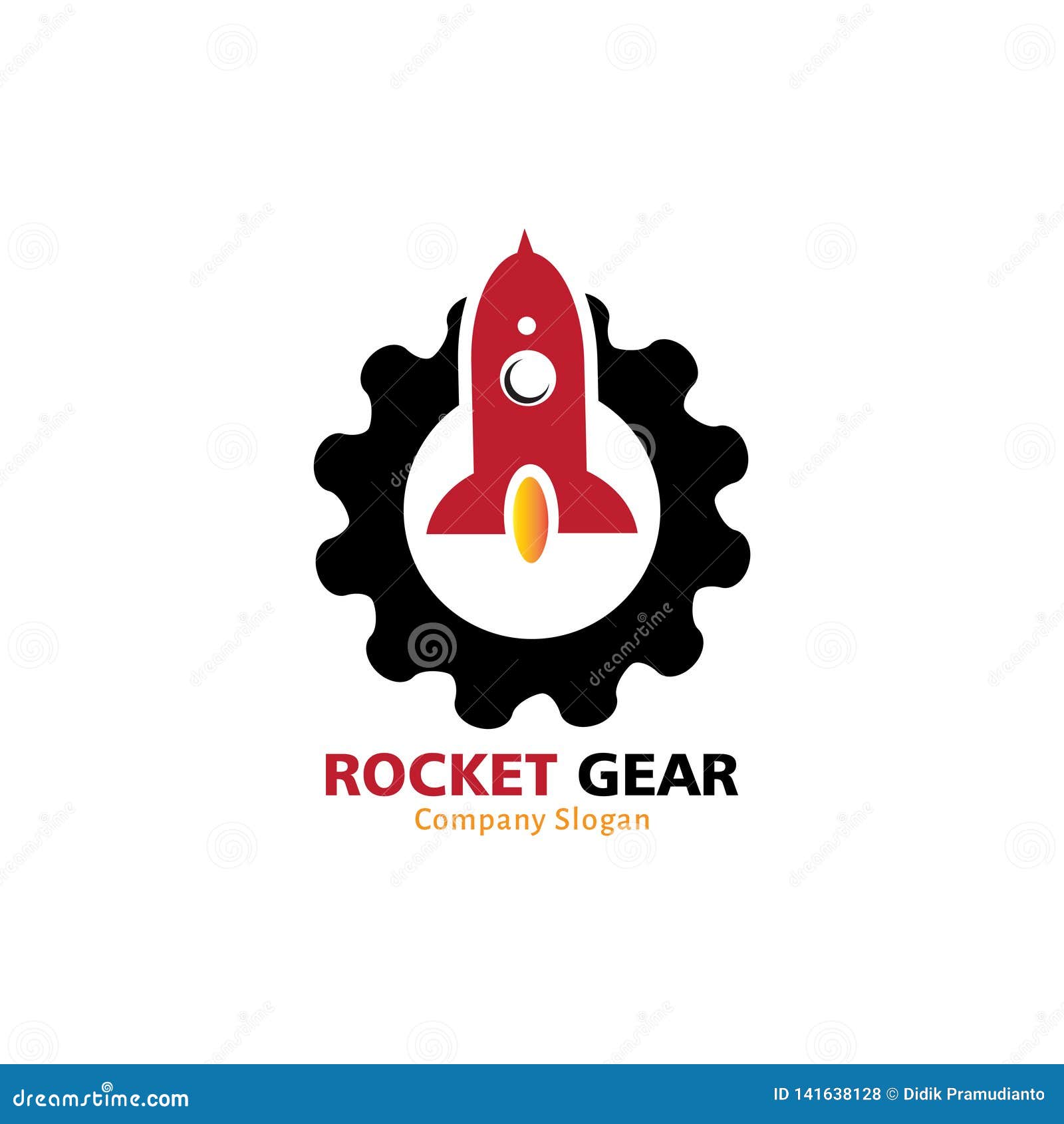 Rocket gear logo stock vector. Illustration of mechanic - 141638128