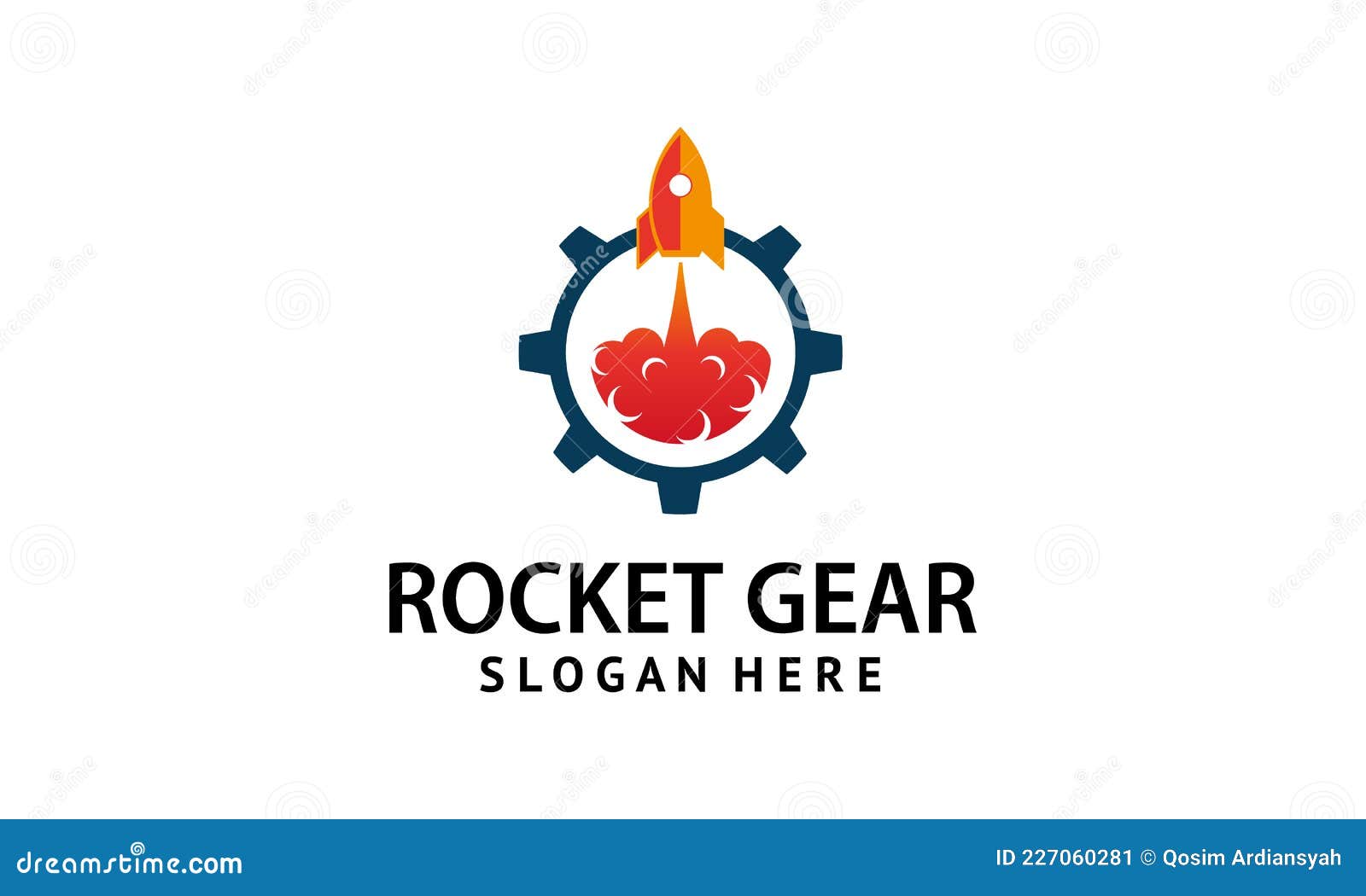ROCKET GEAR LOGO stock vector. Illustration of abstract - 227060281