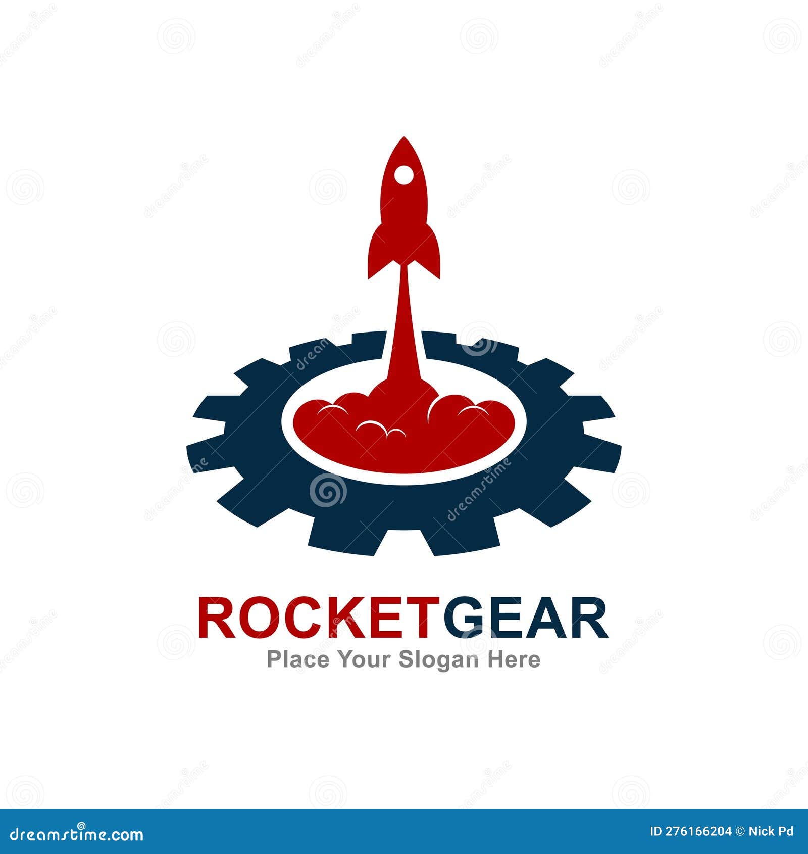 Rocket Gear Vector Logo Icon Stock Vector - Illustration of signage ...