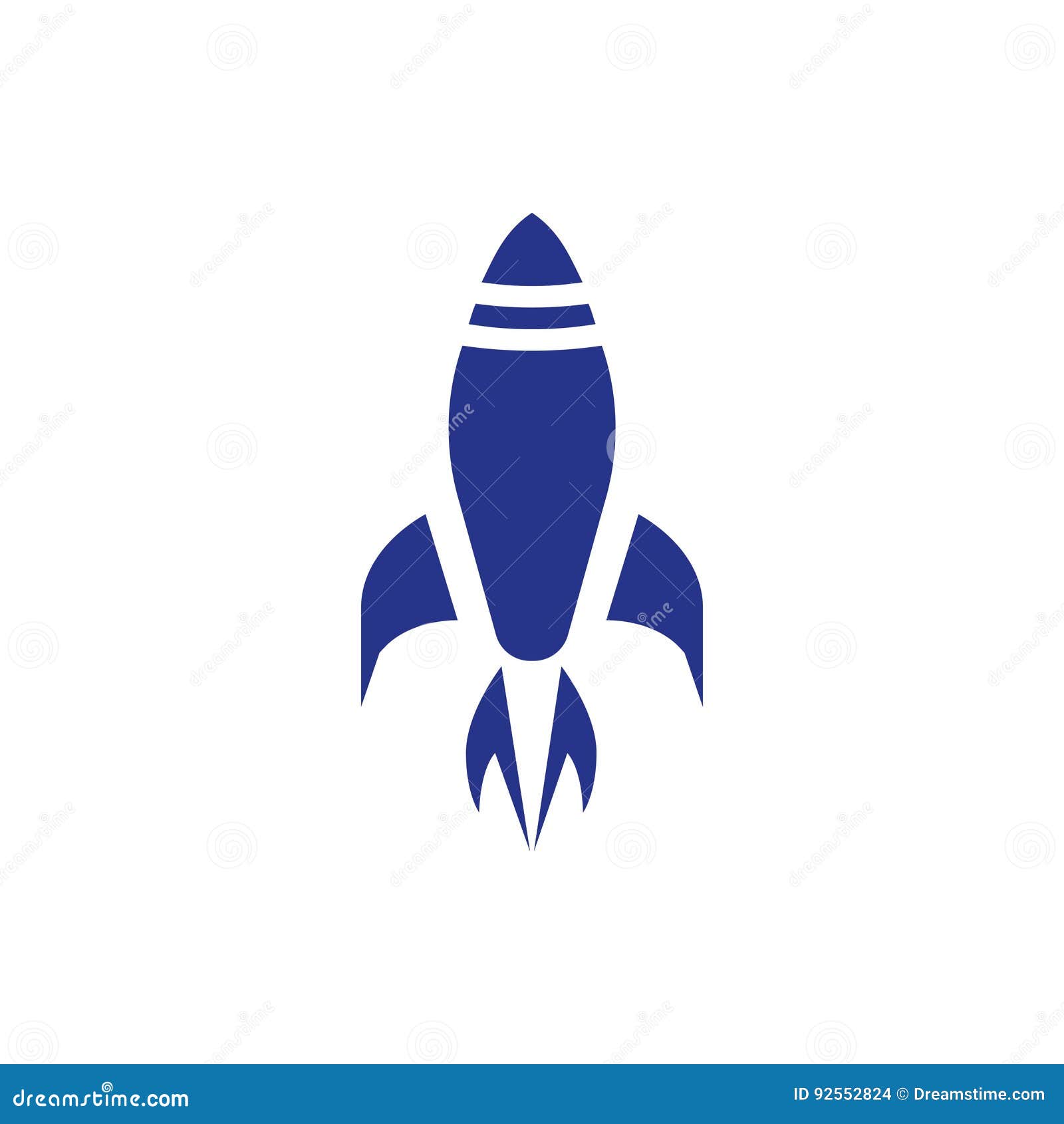 Rocket Goes Up, Power Icon Stock Vector Illustration Flat Design Style ...
