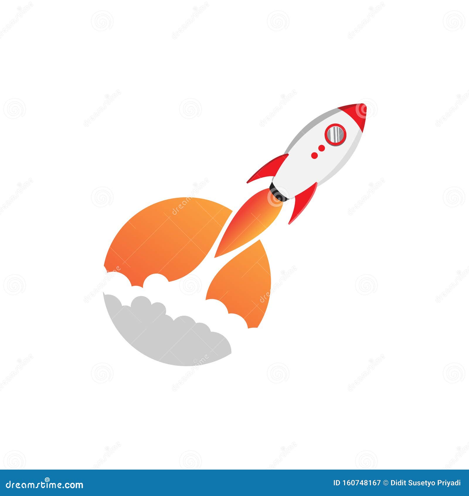 Rocket Graphic Design Template Vector Illustration Stock Vector ...